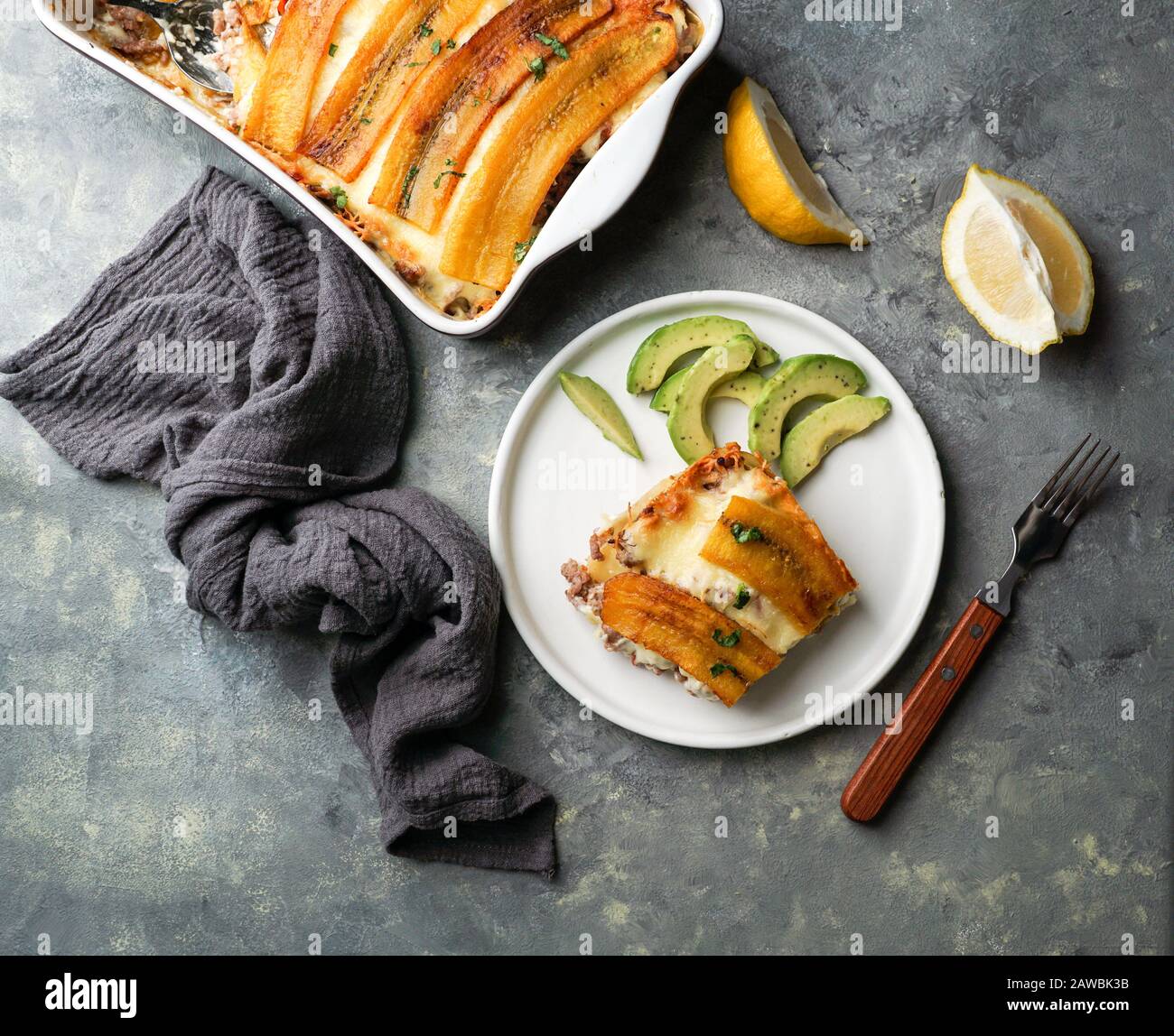 Plantain Lasagna (Pastelon) Puerto Rican tipical food, and Dominican ...