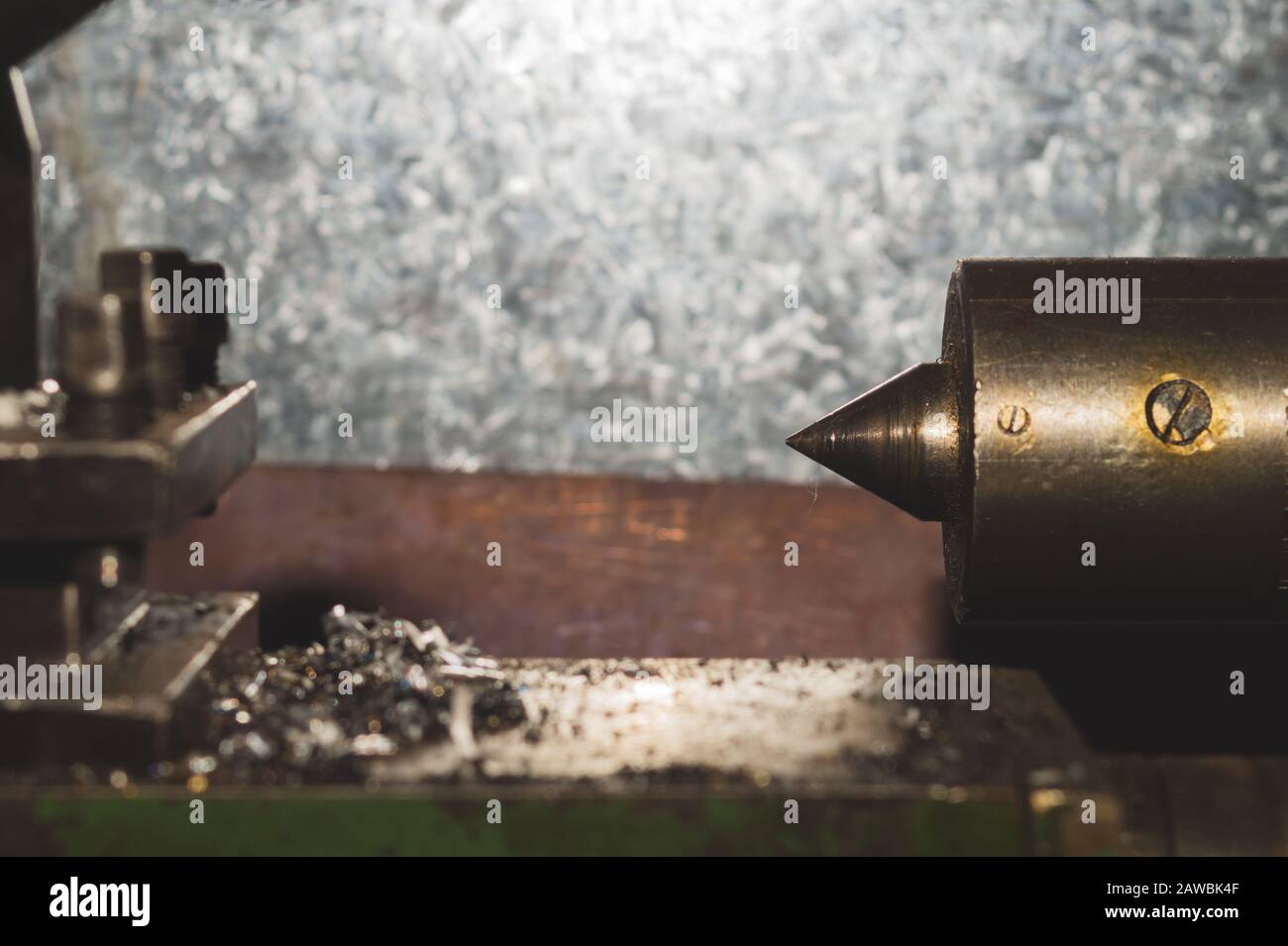 Old lathe. detail of rusty machine. metal mechanism. vintage ...