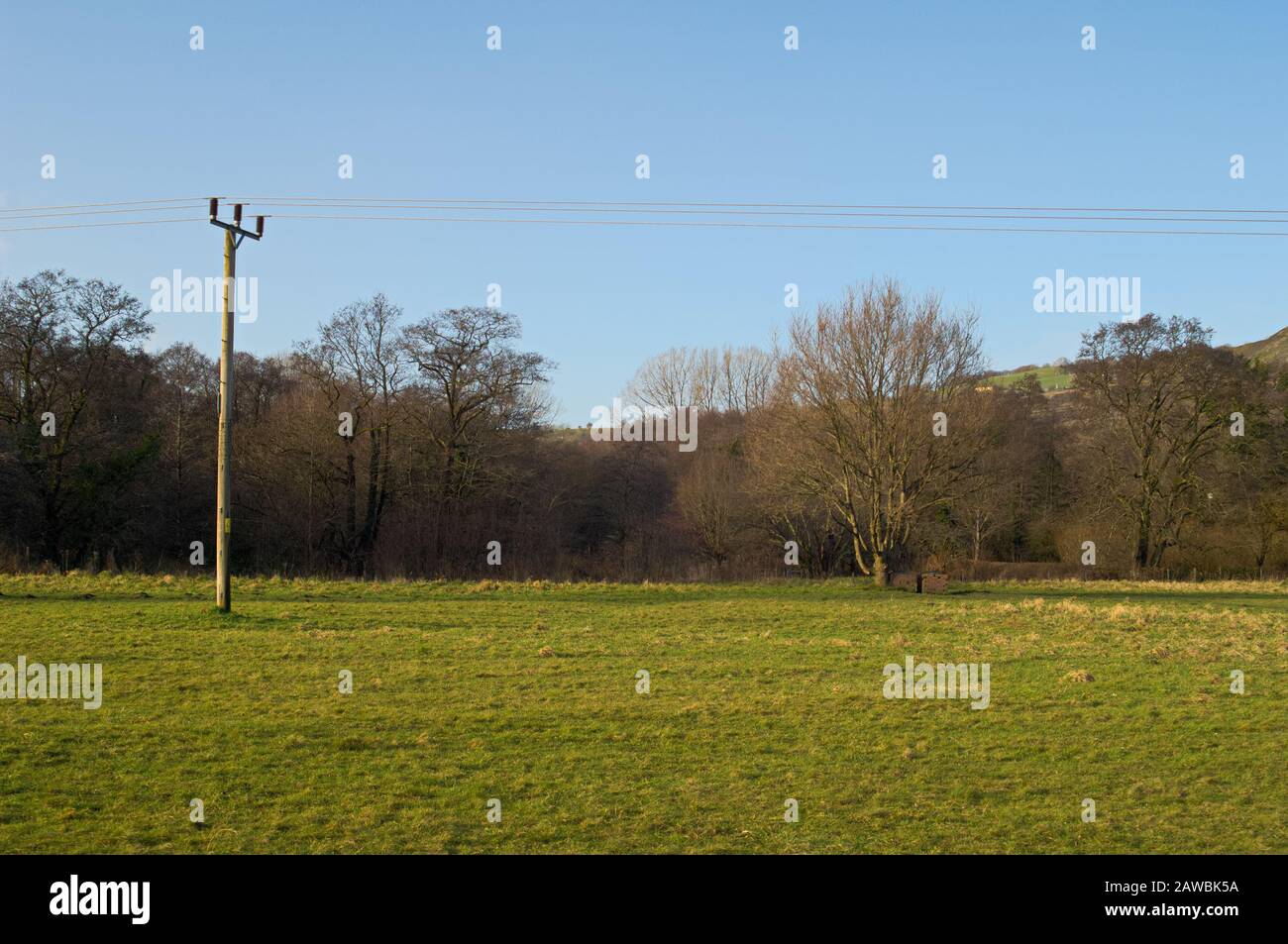 Rural Power Line Stock Photo - Alamy