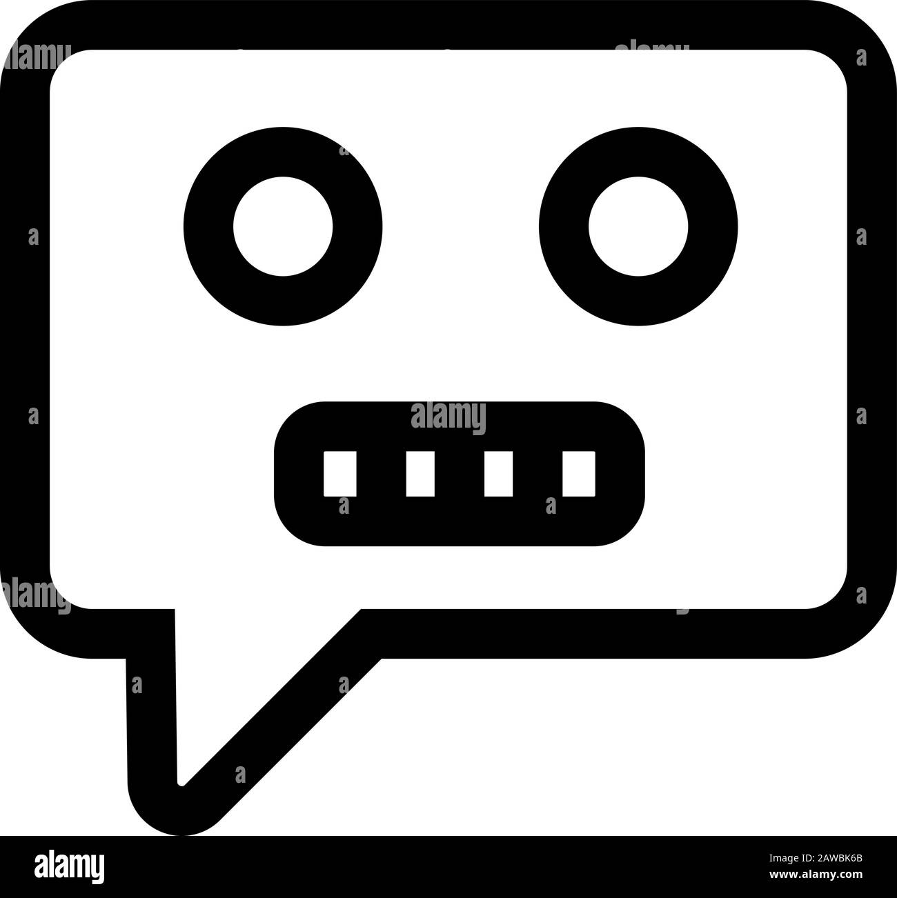 Robot icon vector. Isolated contour symbol illustration Stock Vector ...