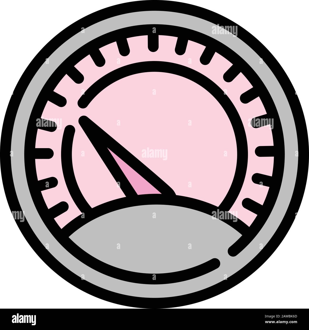 Classic speedometer icon. Outline classic speedometer vector icon for ...