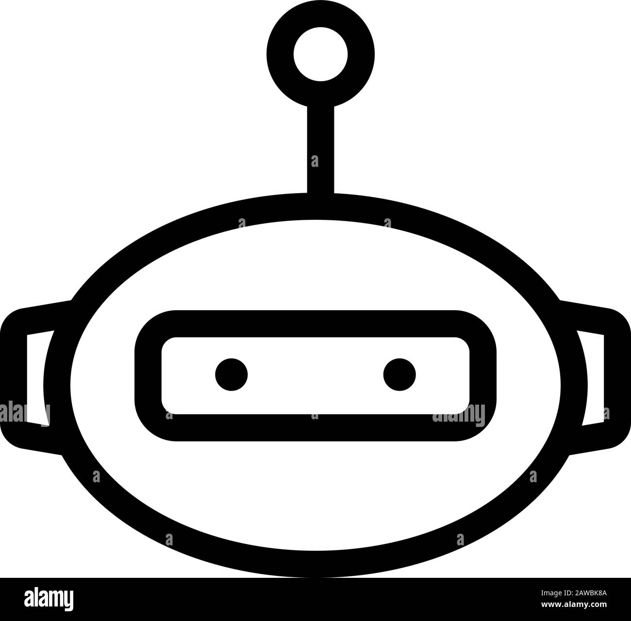 Robot icon vector. Isolated contour symbol illustration Stock Vector ...