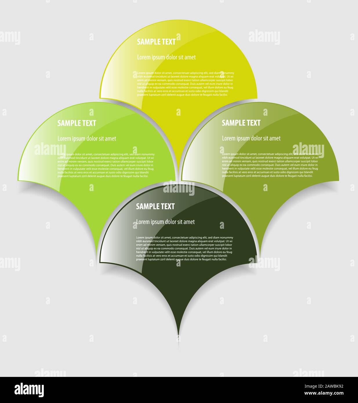 Stylized presentation template with empty text boxes and embellishment ...