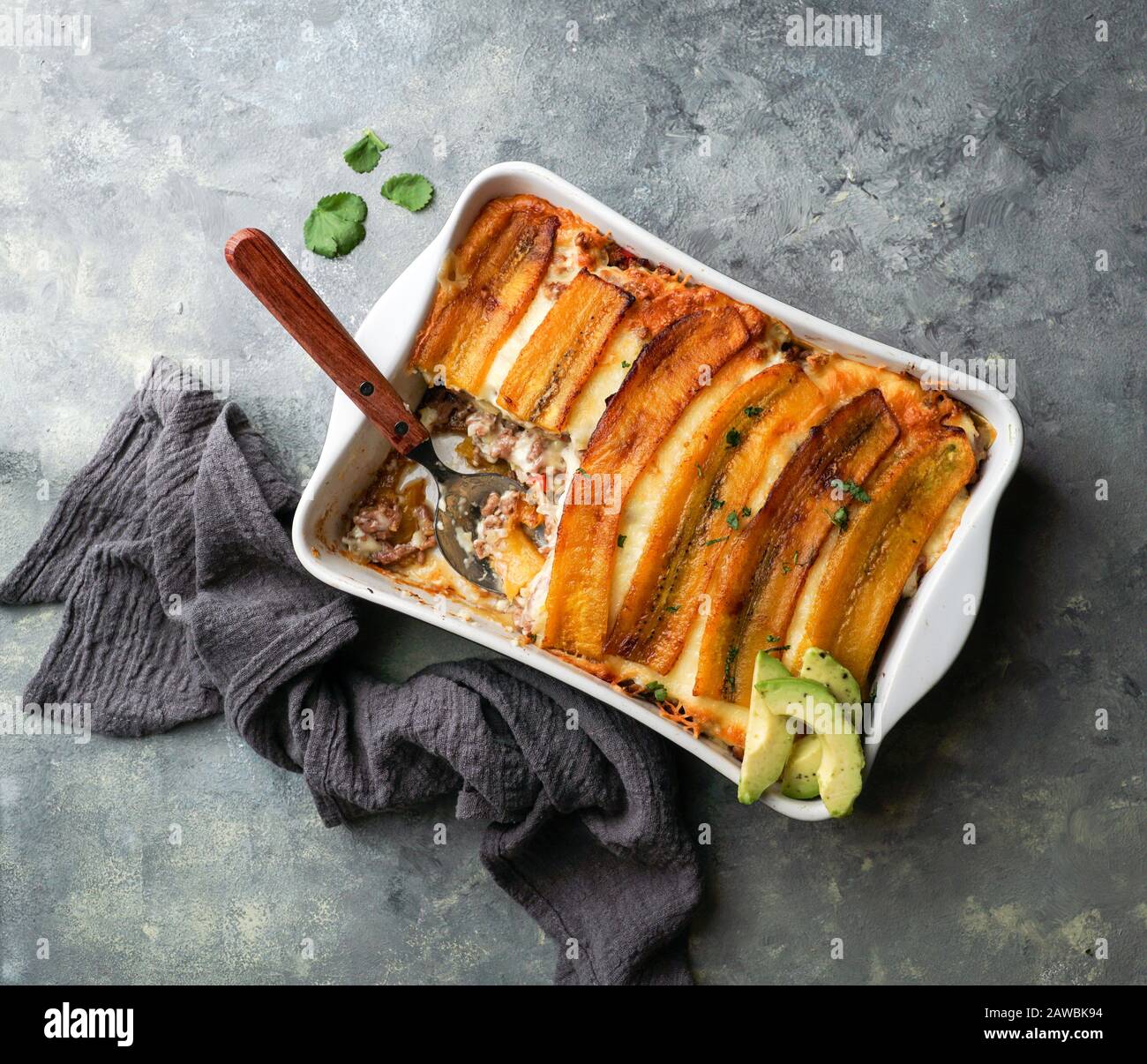 Pastelón plantain lasagne hi-res stock photography and images - Alamy