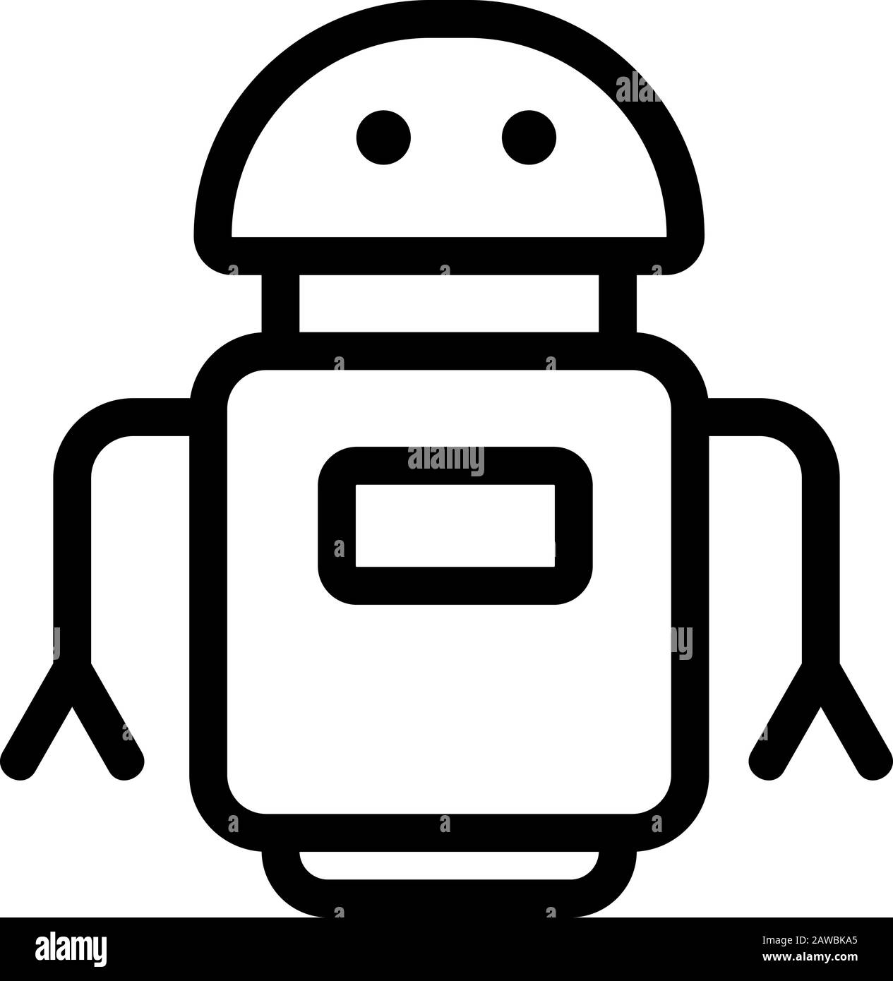 Robot icon vector. Isolated contour symbol illustration Stock Vector ...