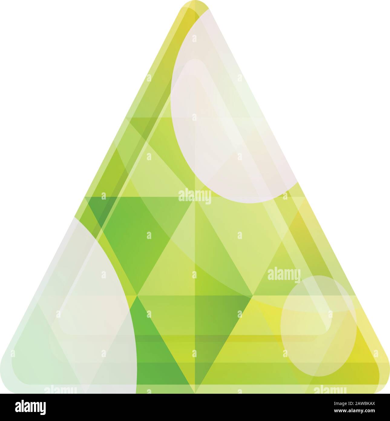 Triangular gem icon. Cartoon of triangular gem vector icon for web ...