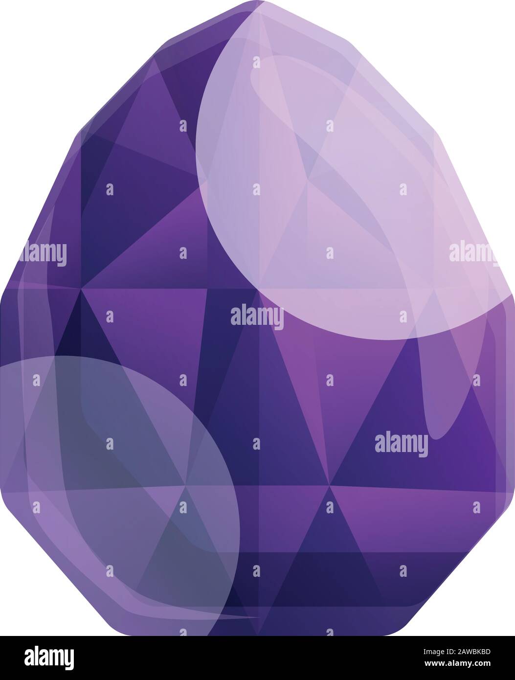 Violet gemstone icon. Cartoon of violet gemstone vector icon for web ...