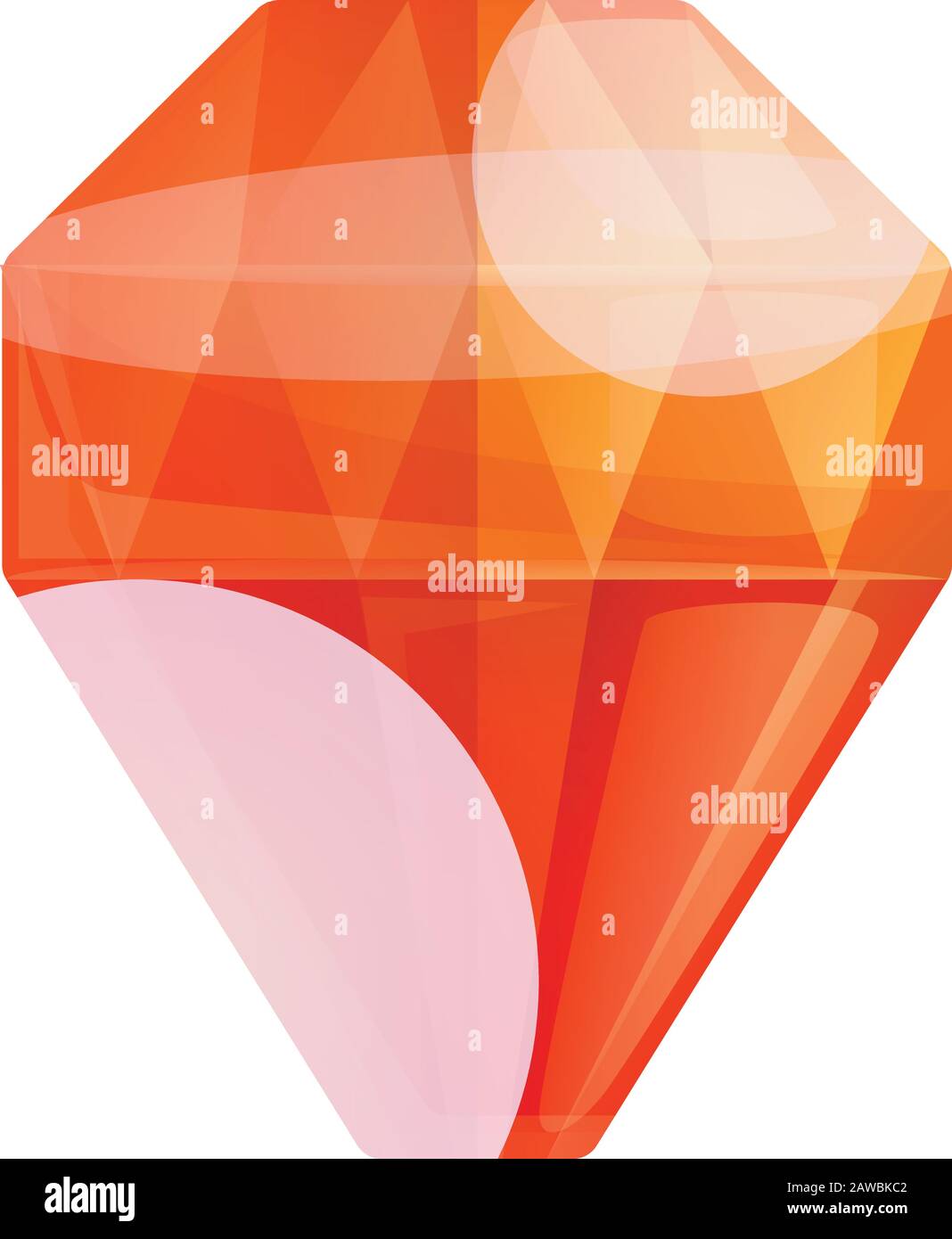 Red ruby icon. Cartoon of red ruby vector icon for web design isolated ...