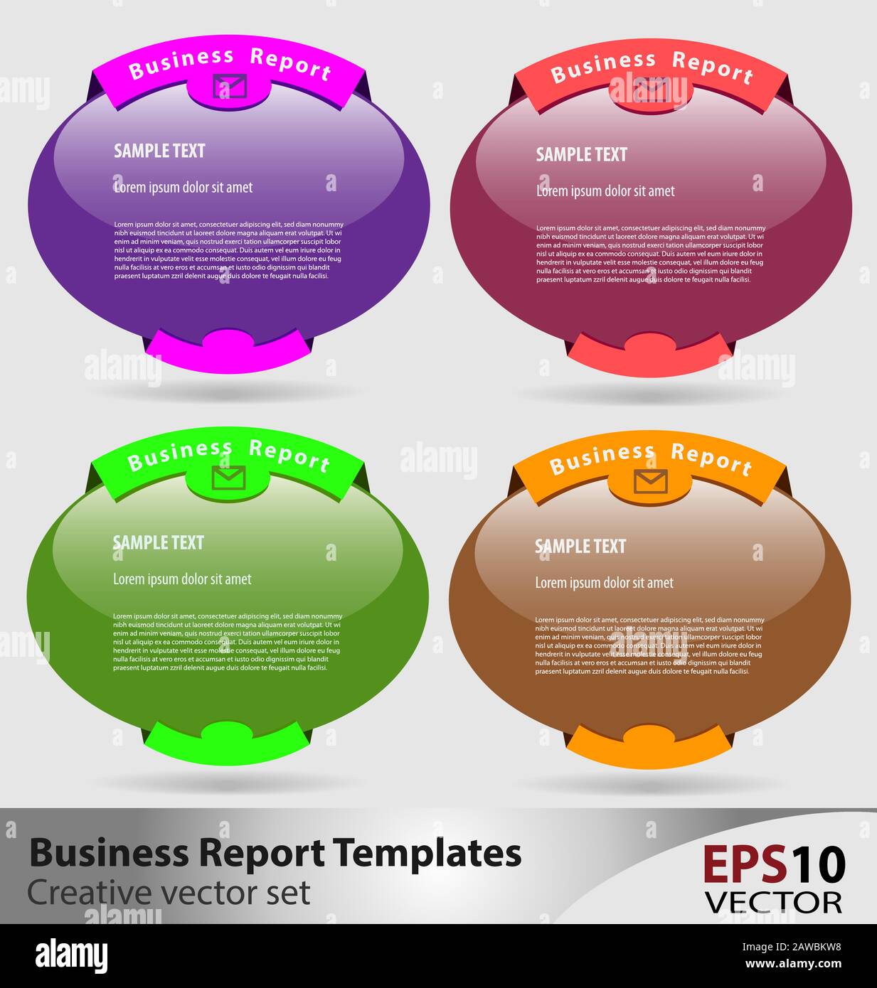 Stylized presentation template with empty text boxes and embellishment ...