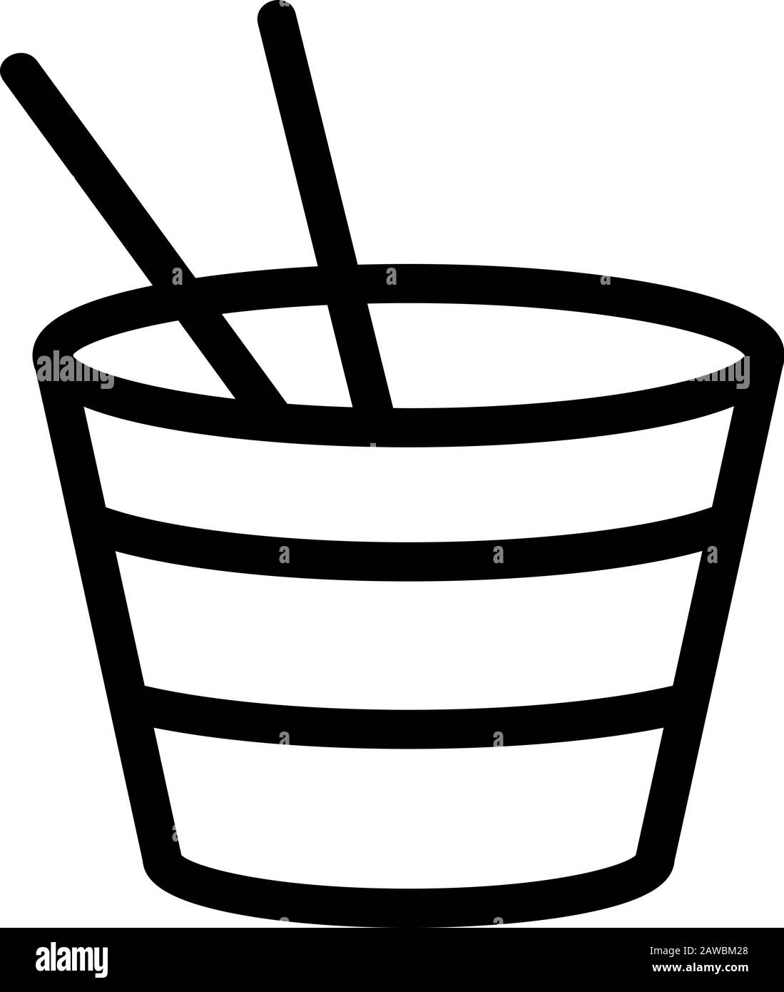 Noodles icon vector. Isolated contour symbol illustration Stock Vector ...