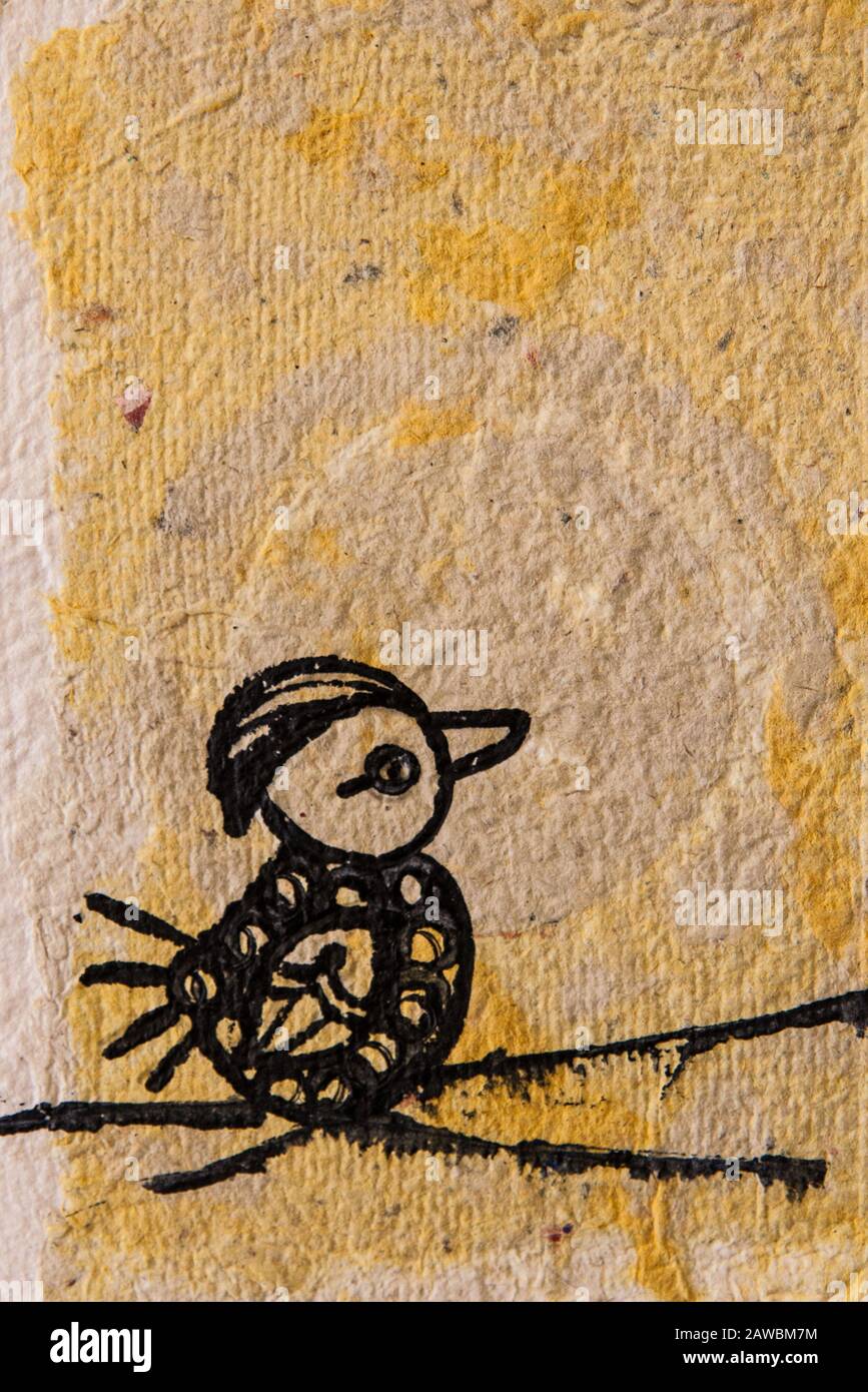 Illustration of shamanic power animal bird Stock Photo - Alamy