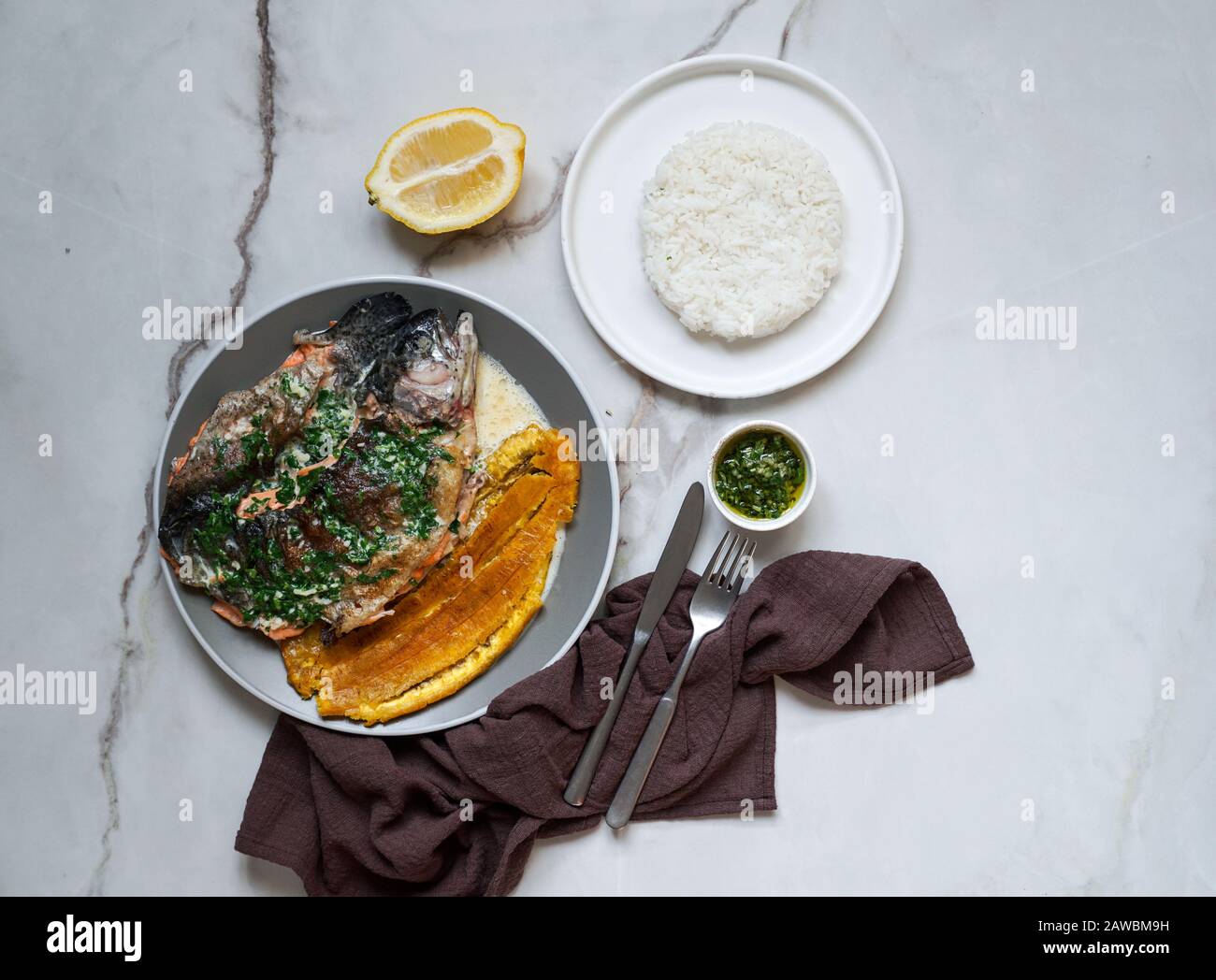 Colombian and Mexican, Venezuela food - trucha al ajillo - river trout ...