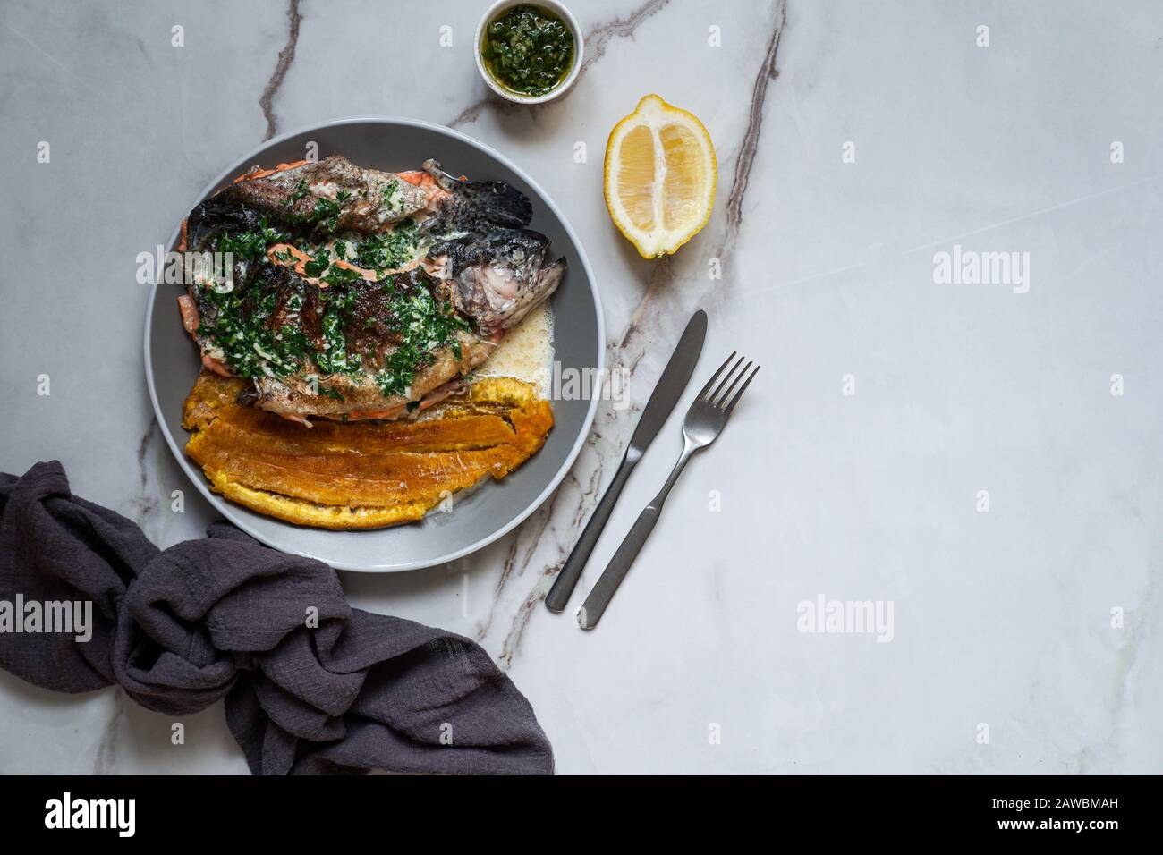 Colombian and Mexican, Venezuela food - trucha al ajillo - river trout ...