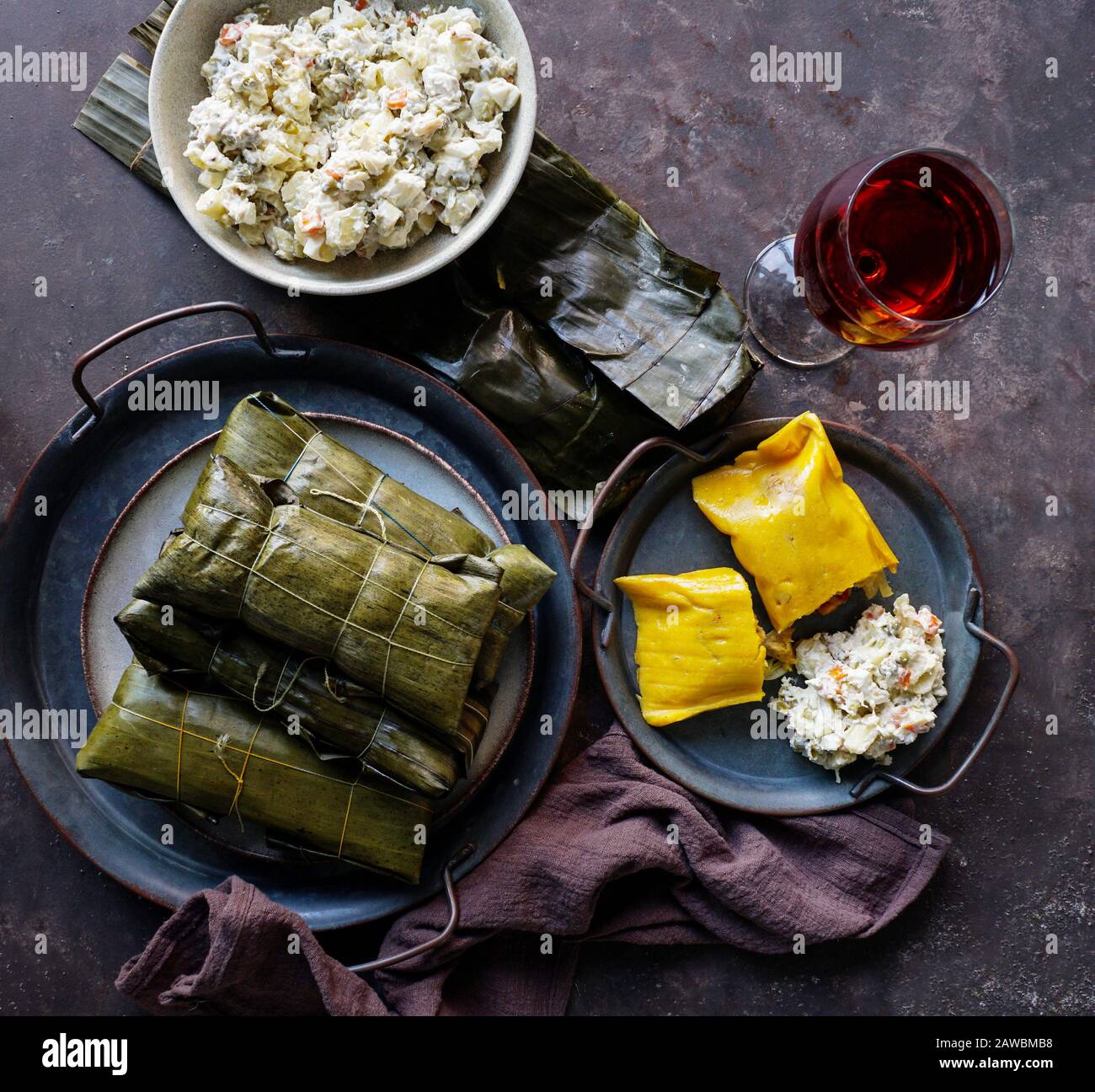 Venezuelan christmas food - hallaca - corn dough stuffed with a stew of ...