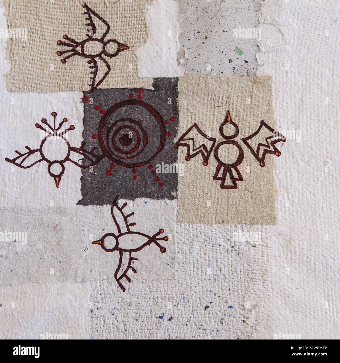 Illustration of shamanic power animals spirit birds. The birds are ...