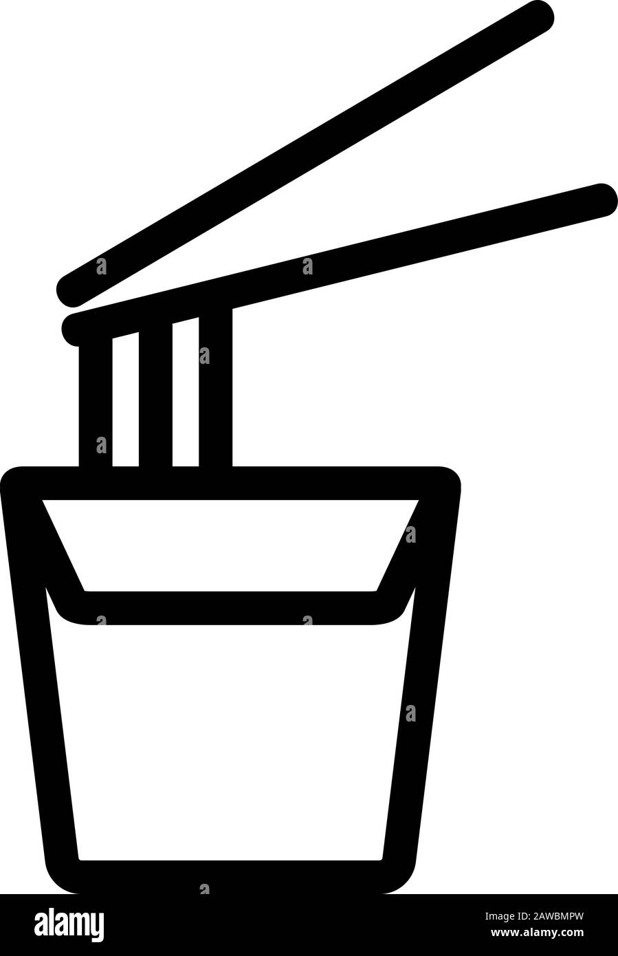 Noodles icon vector. Isolated contour symbol illustration Stock Vector ...