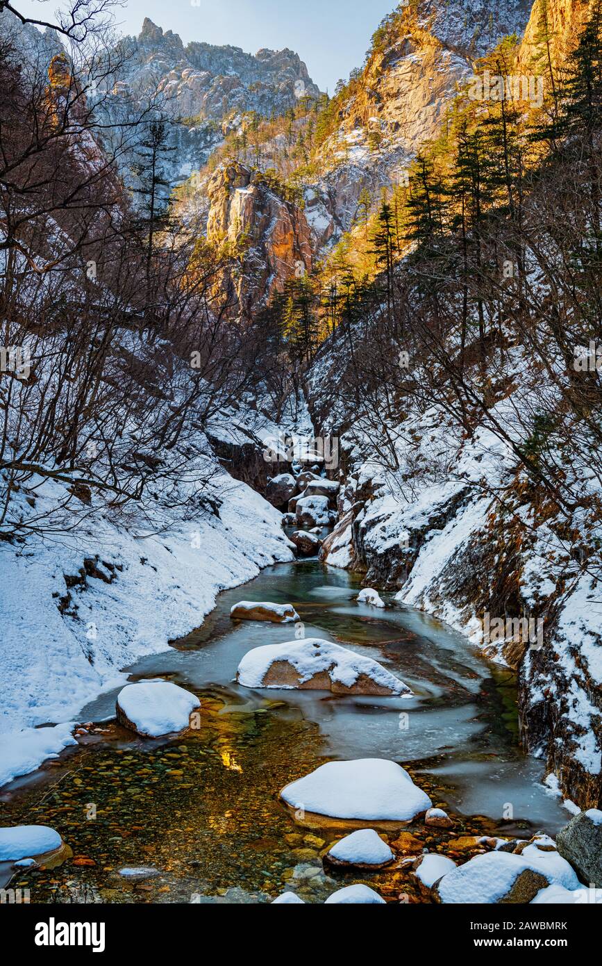 The dramatic landscapes of Seoraksan National Park in South Korea are ...