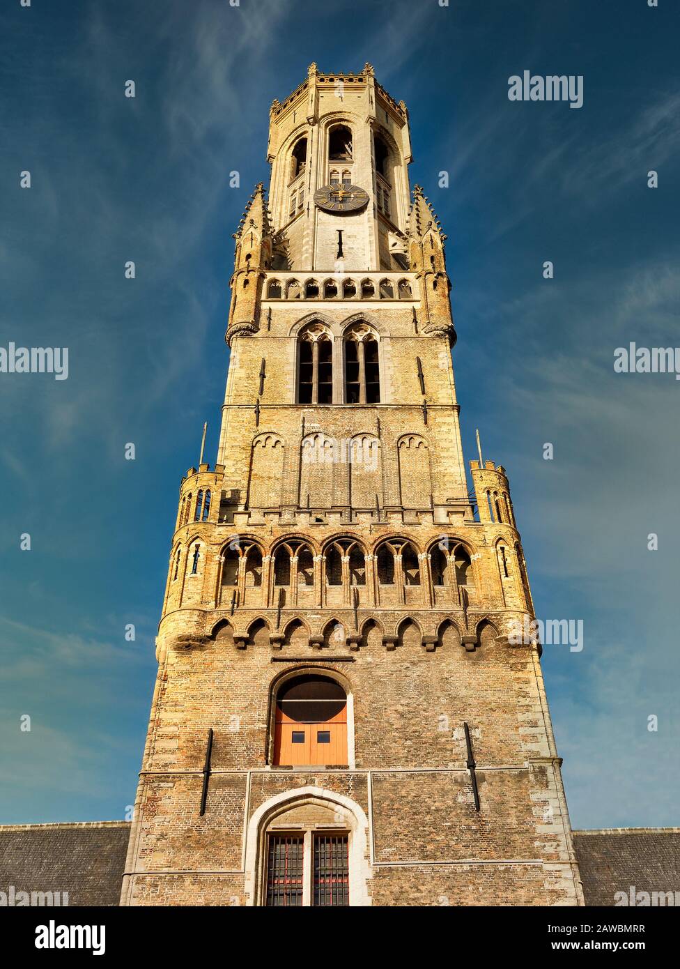 Belfry Tower in Bruges Belgium Stock Photo - Alamy