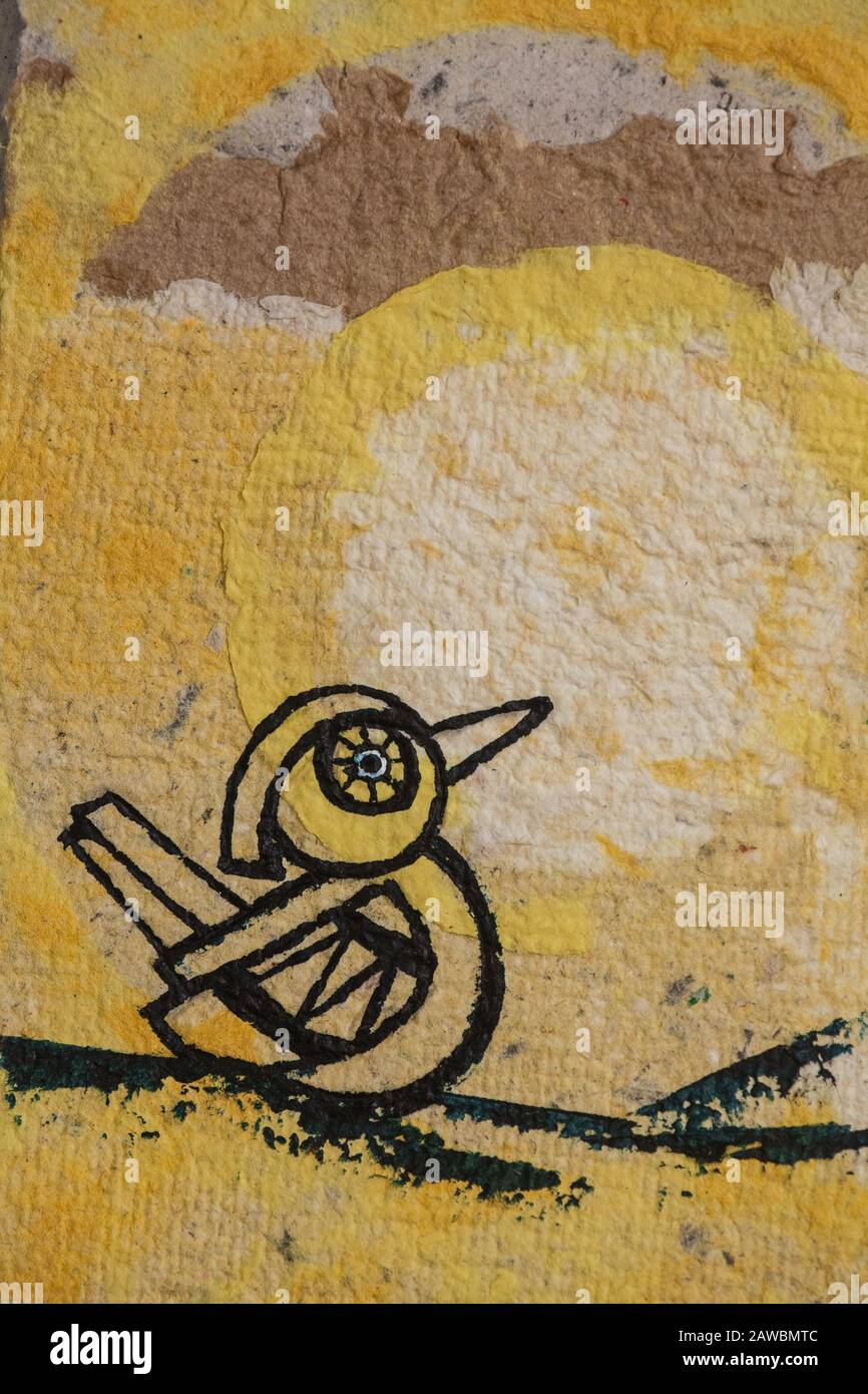 Illustration of shamanic power animal bird Stock Photo - Alamy