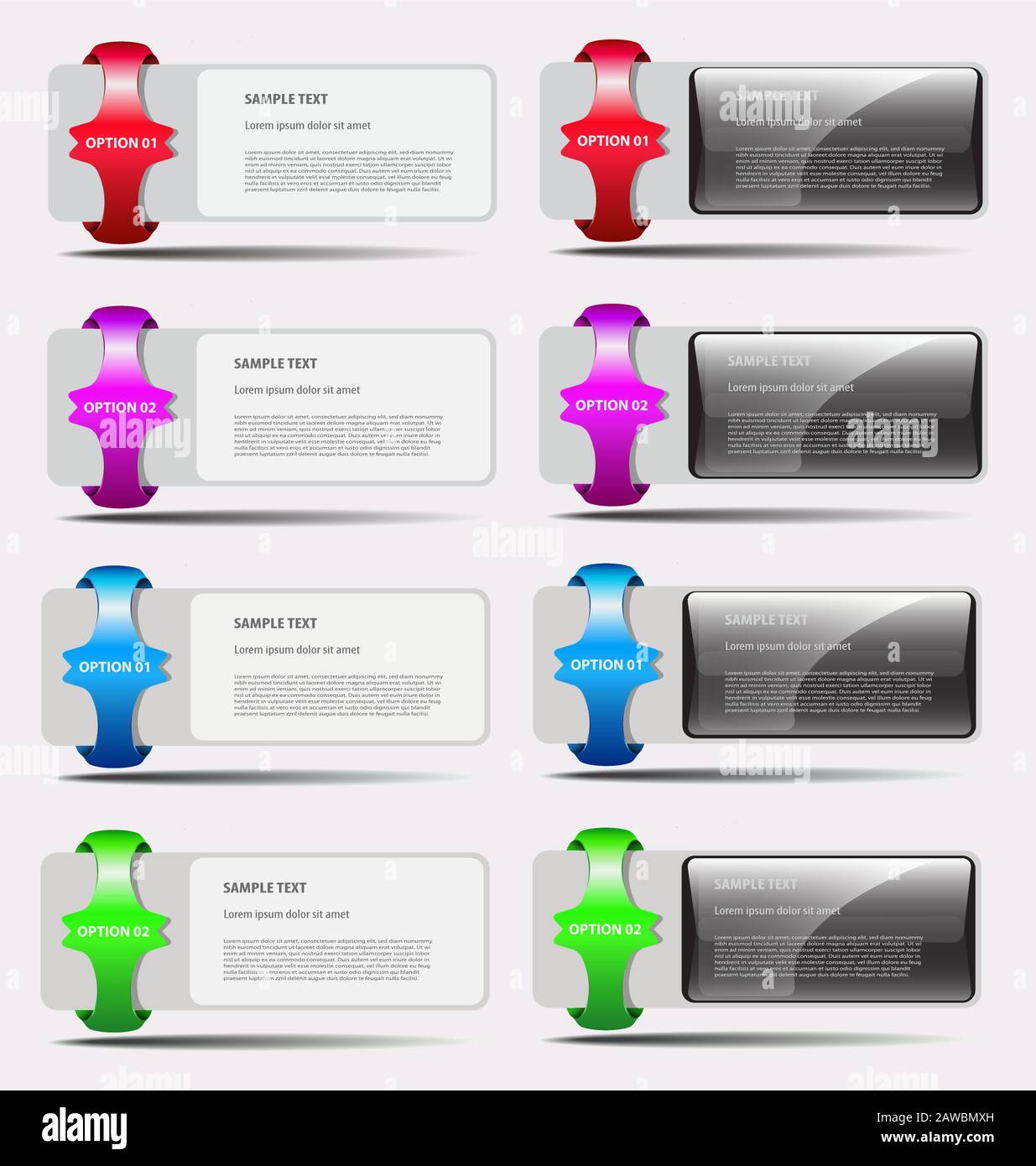 Stylized presentation template with empty text boxes and embellishment ...