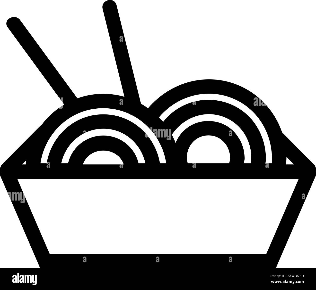 Ramen icon vector. Isolated contour symbol illustration Stock Vector ...