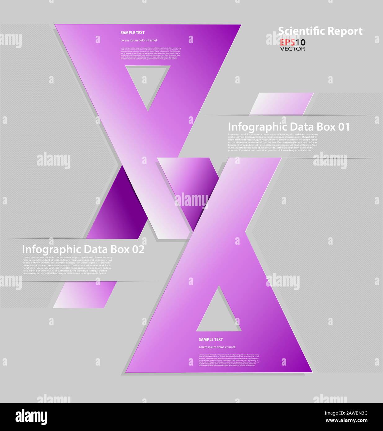 Stylized presentation template with empty text boxes and embellishment ...