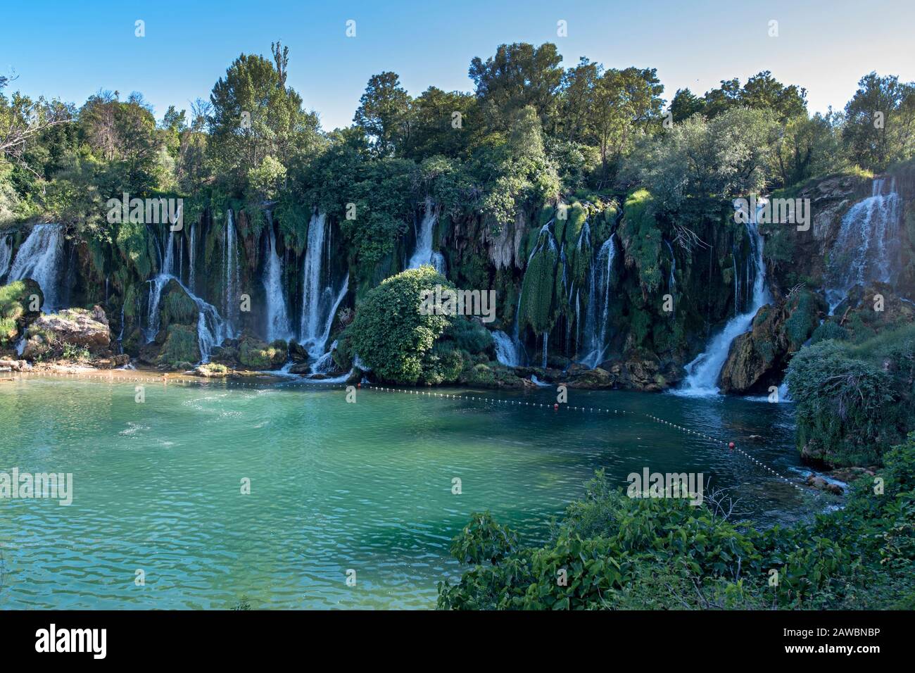 Bosnia and Herzegovina, Kravica Waterfalls - June 2018: Popular with ...