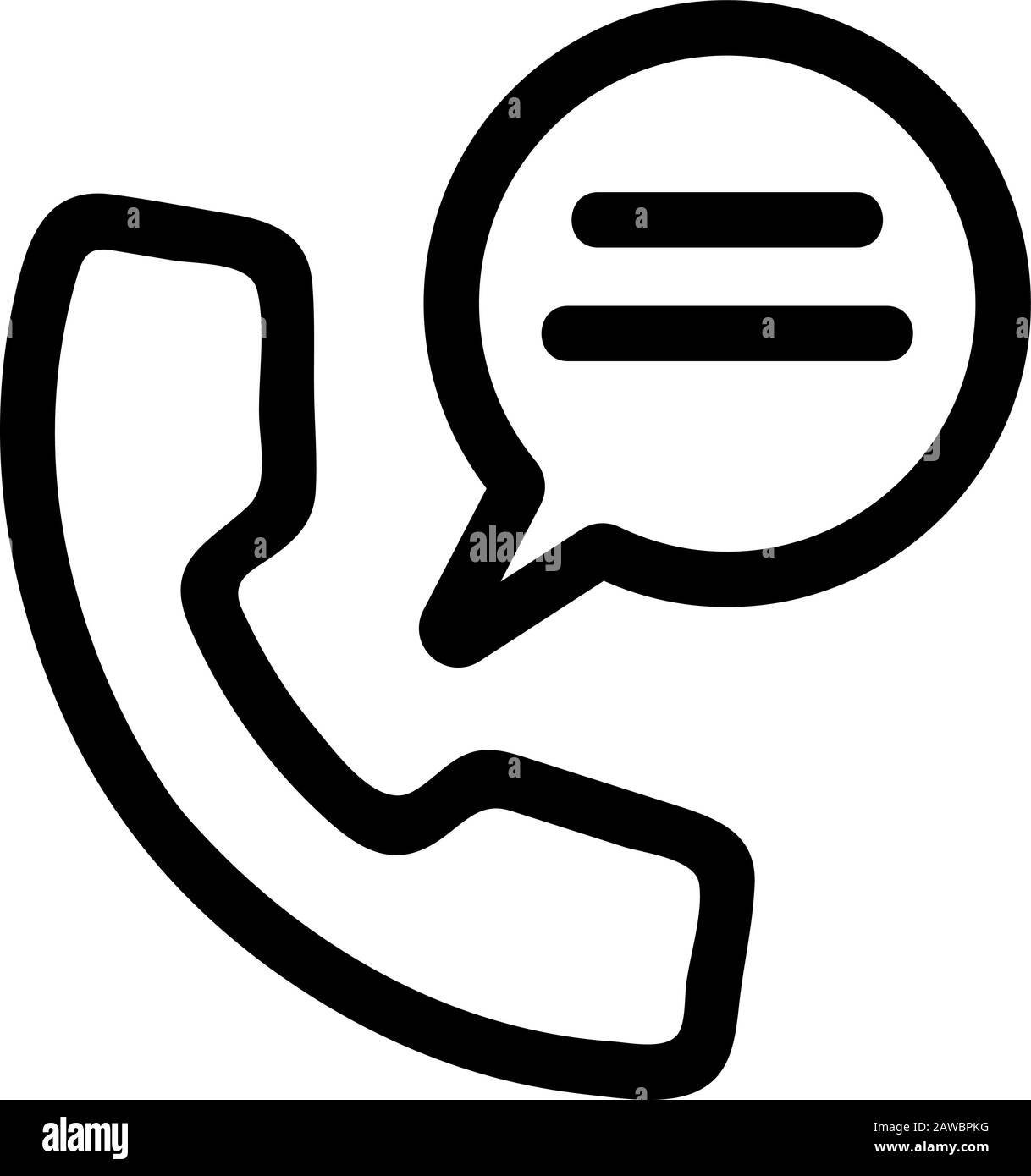 phone call icon vector. Isolated contour symbol illustration Stock ...