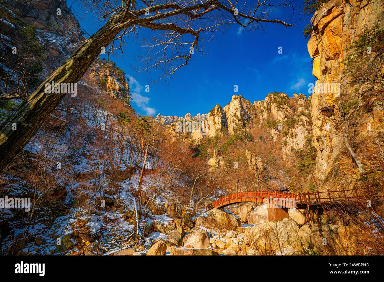 The dramatic landscapes of Seoraksan National Park in South Korea are ...