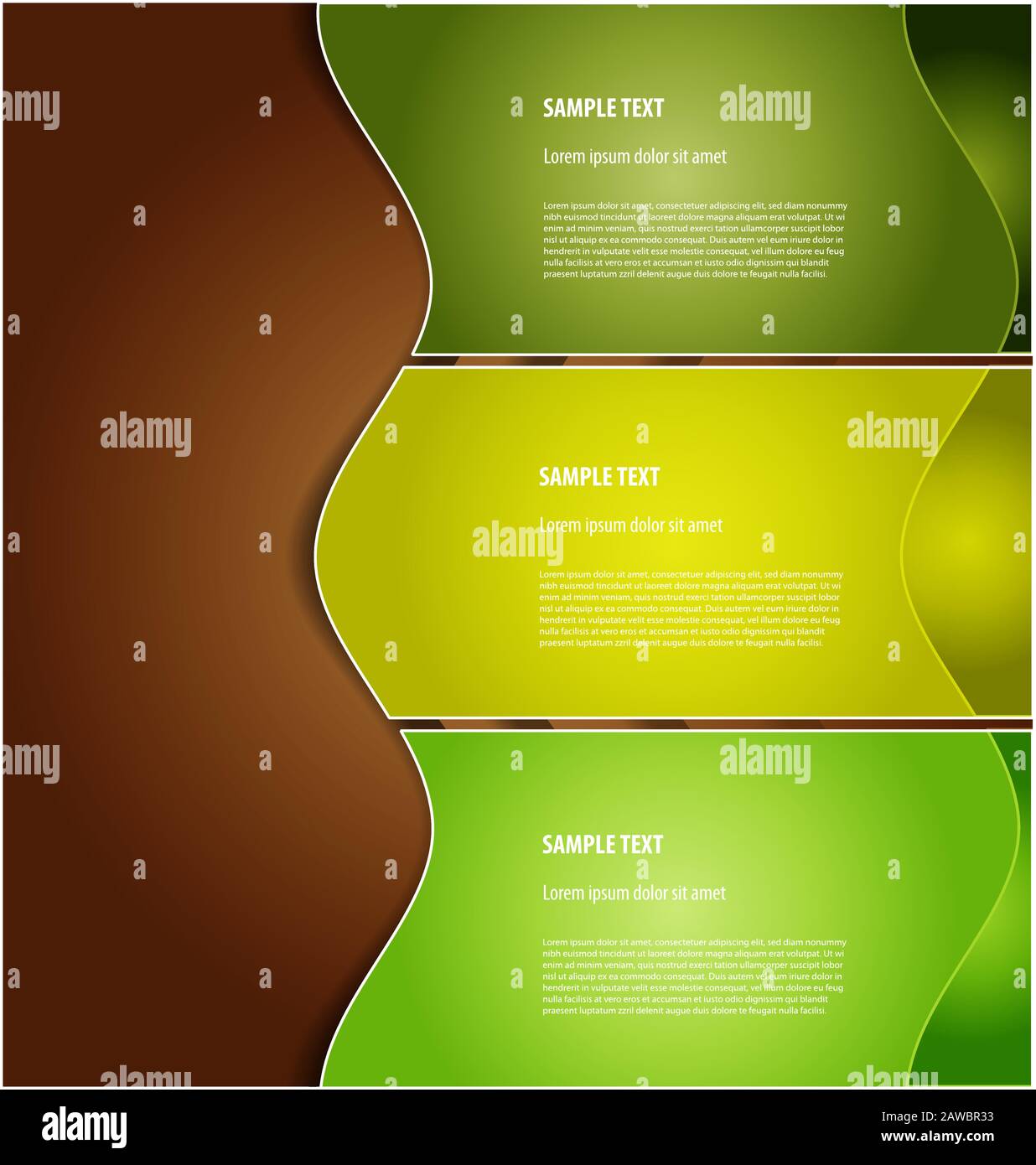 Stylized presentation template with empty text boxes and embellishment ...