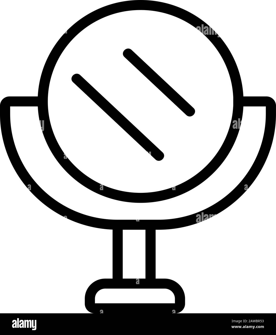 Mirror icon vector. Isolated contour symbol illustration Stock Vector ...