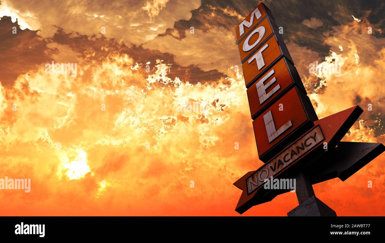 Grungy old motel sign hi-res stock photography and images - Alamy