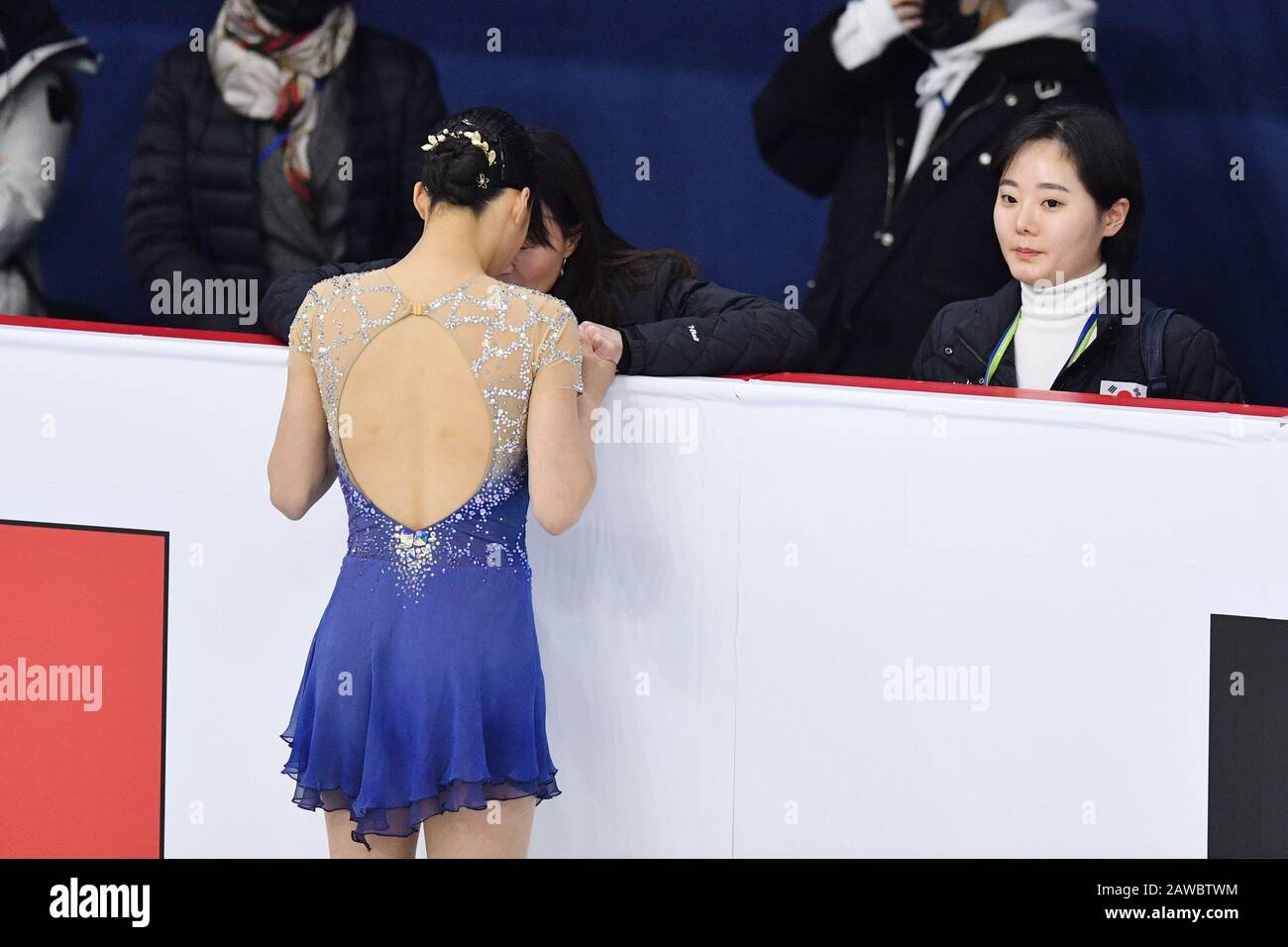 Seoul, South Korea. 8th Feb, 2020. (L-R) Young You (KOR), 濱田美栄 コーチ/Mie ...