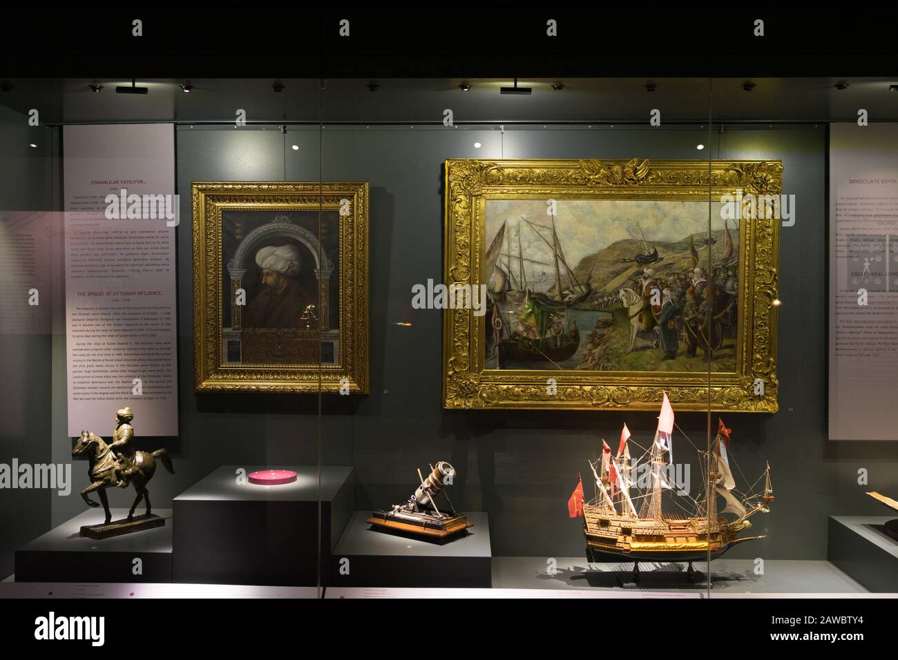 Istanbul, Turkey - Jan 12, 2020: Items displayed for Exhibition in The ...