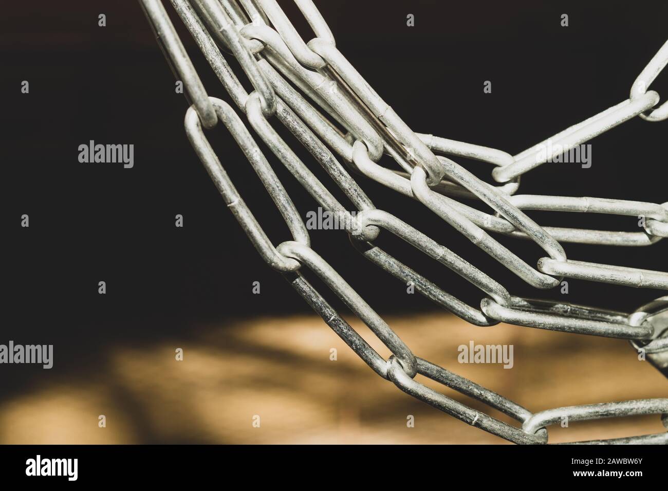 Industrial chains. hanging chain close up Stock Photo - Alamy