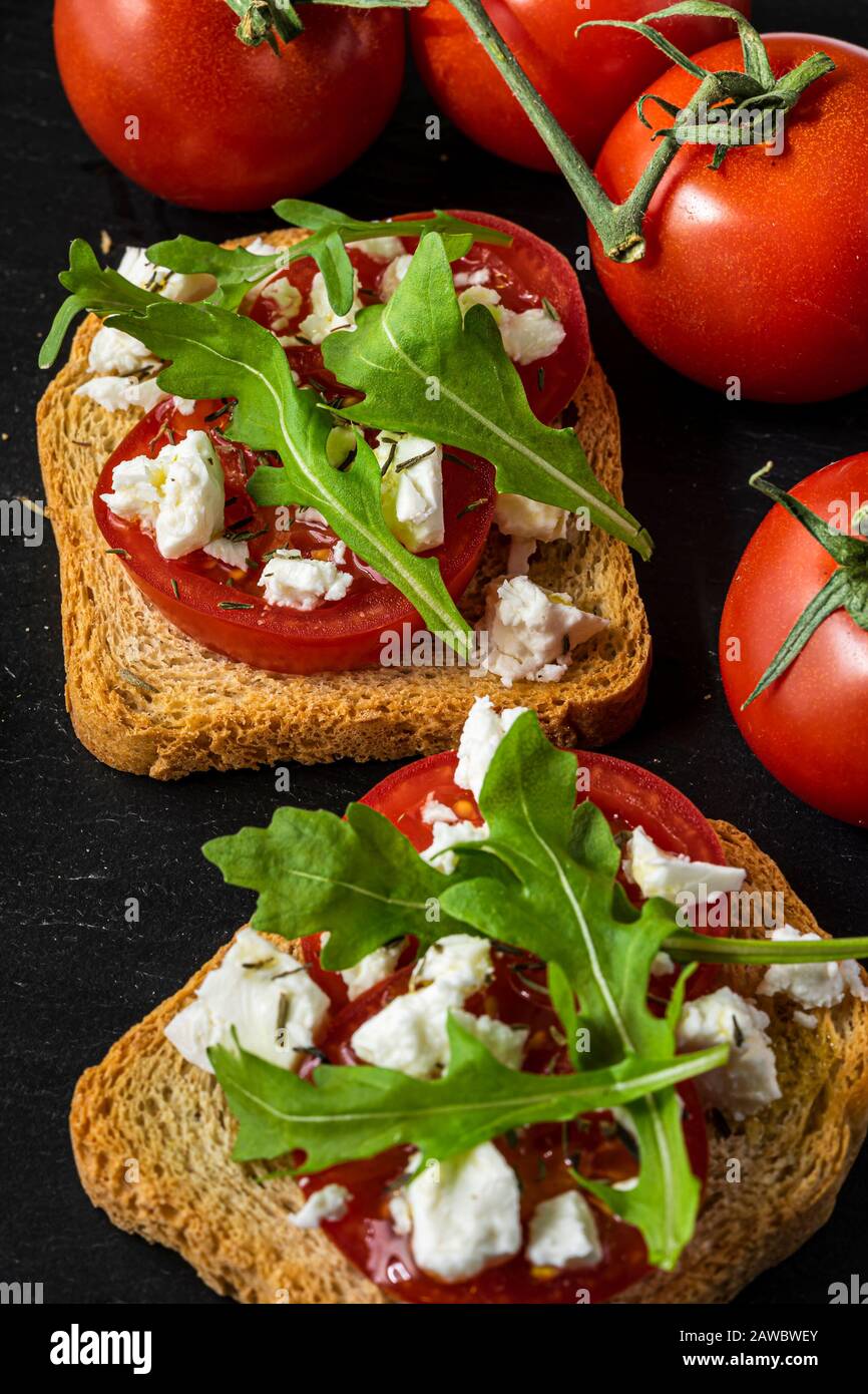 Fresh feta cheese sliced tomatoes hi-res stock photography and images ...