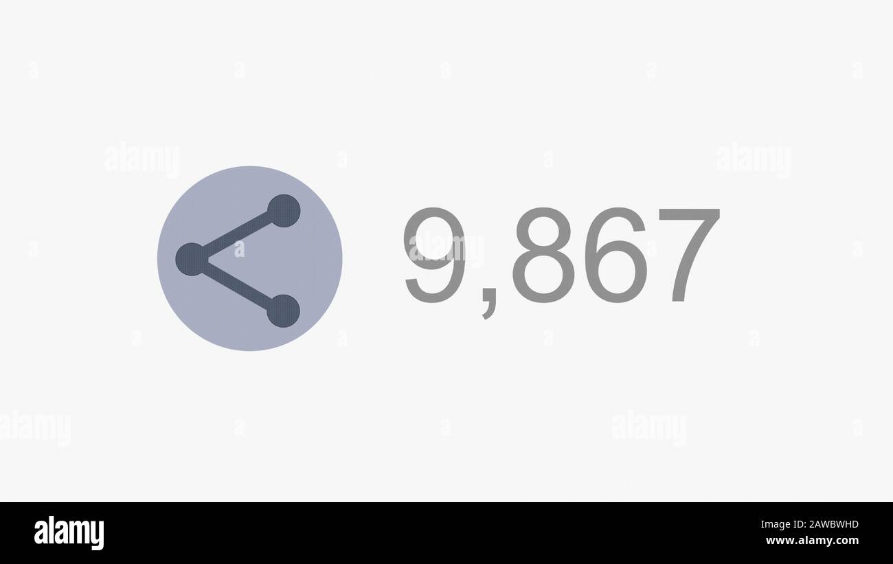 Share Counter Counting Popular Online Content Illustration Stock Photo ...