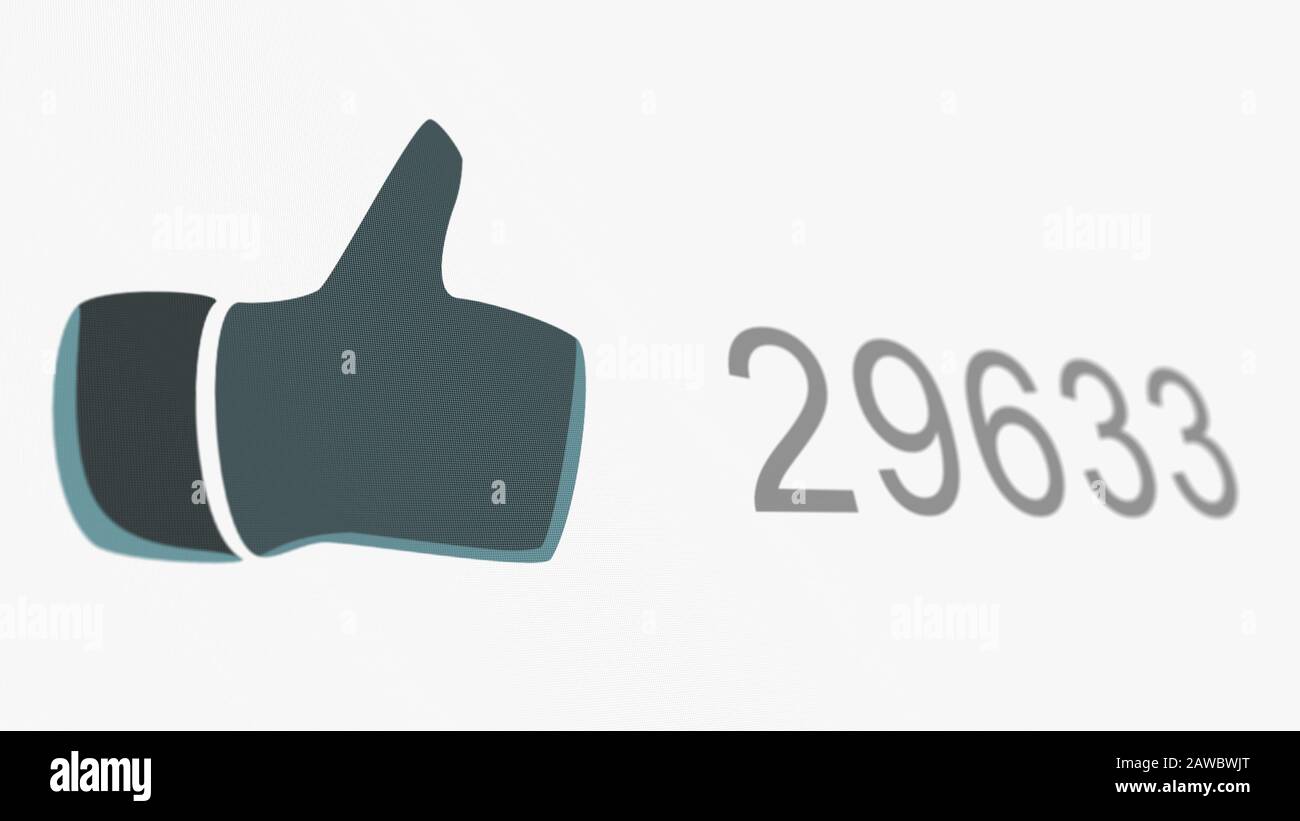Thumb Up Like Counter Online Popularity Concept Illustration Stock ...