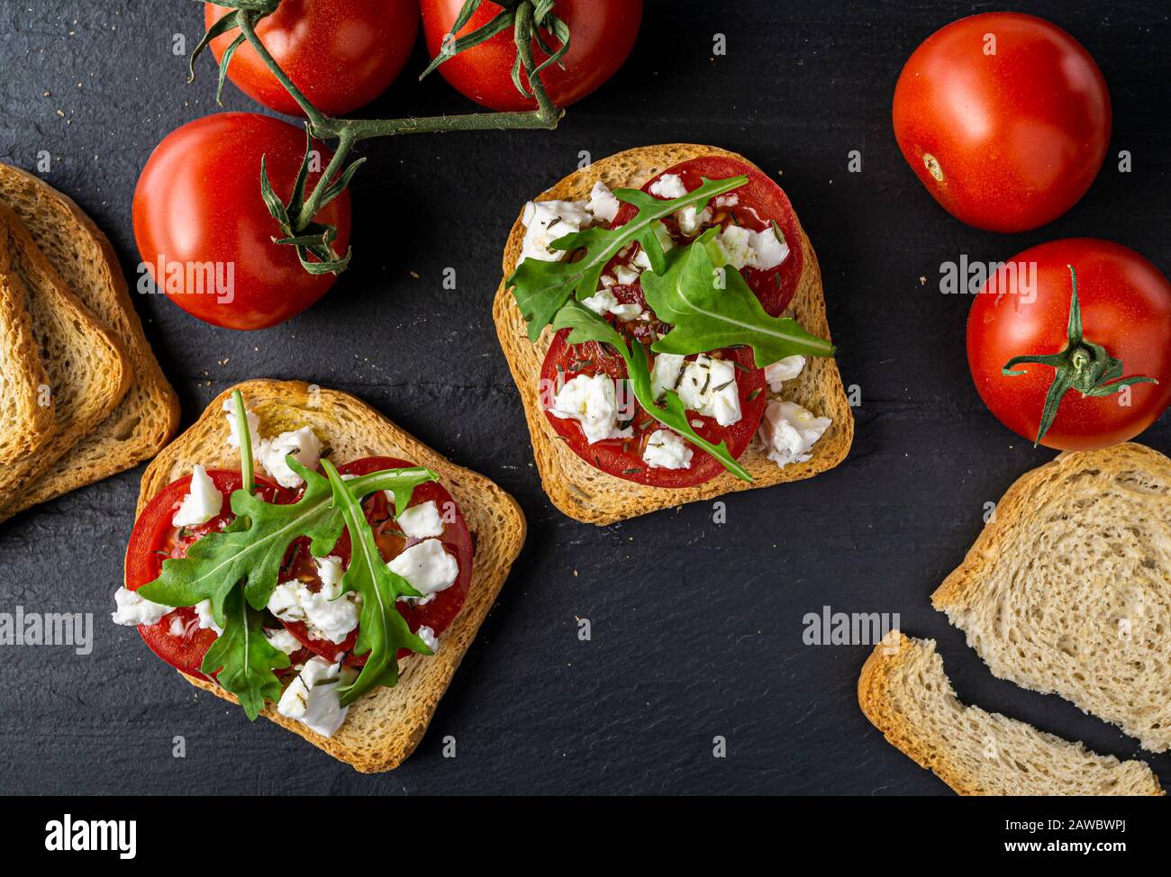 Fresh feta cheese sliced tomatoes hi-res stock photography and images ...