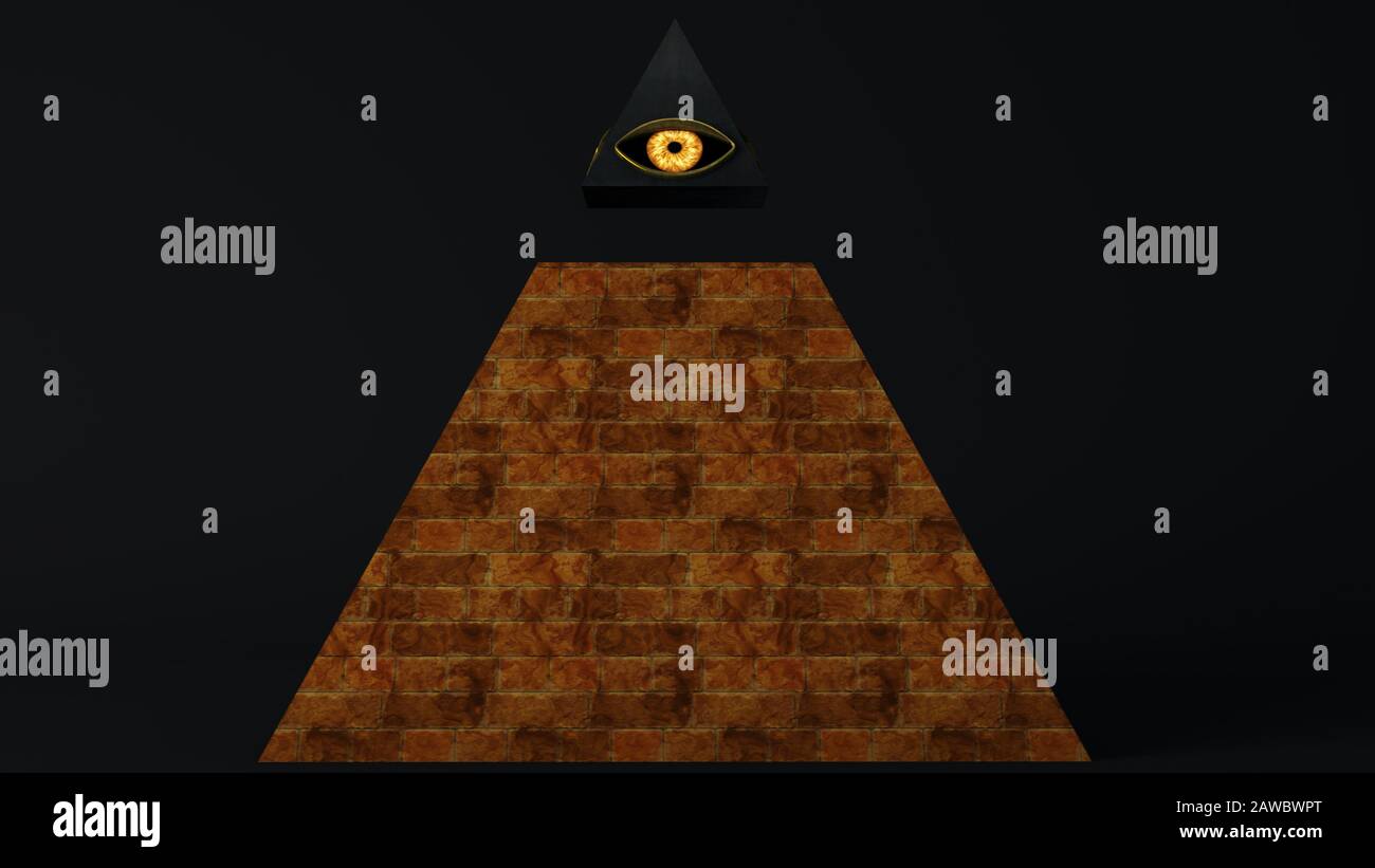 All Seeing Eye of God , The Eye of Providence Pyramid Illuminati Symbol ...