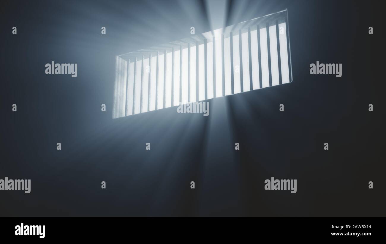 Lightrays Shine through Rails in Demolished Solitary Confinement Prison ...