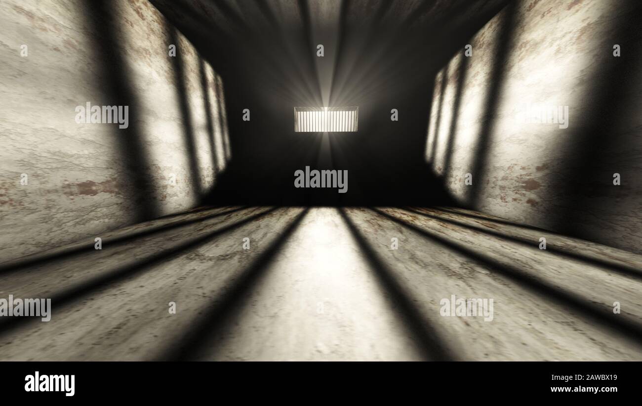 Lightrays Shine through Rails in Demolished Solitary Confinement Prison ...