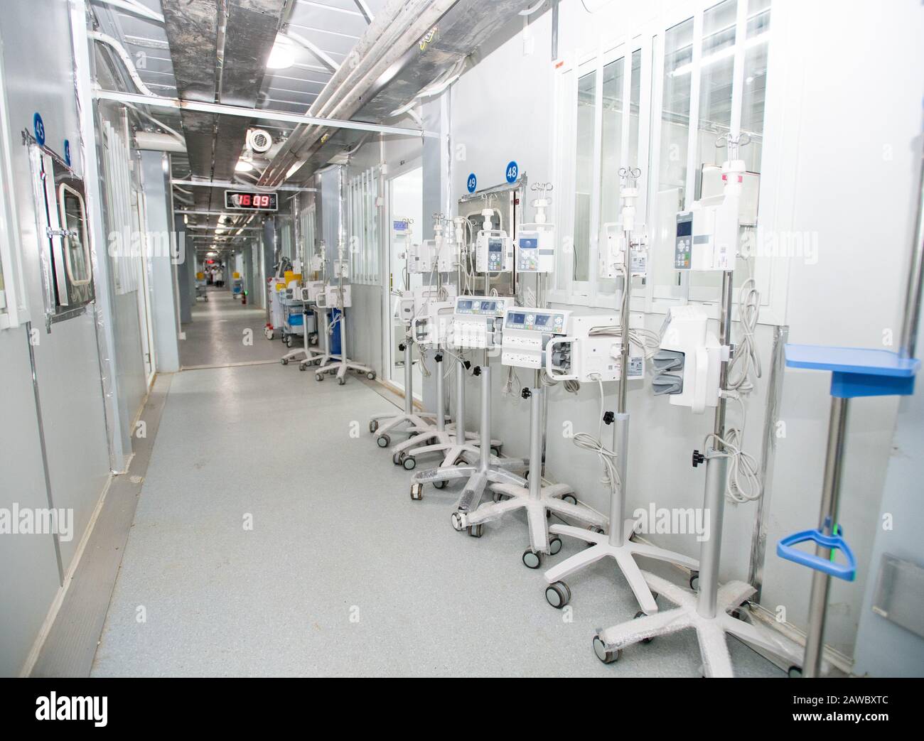 Wuhan. 8th Feb, 2020. Photo taken on Feb. 8, 2020 shows the interior ...