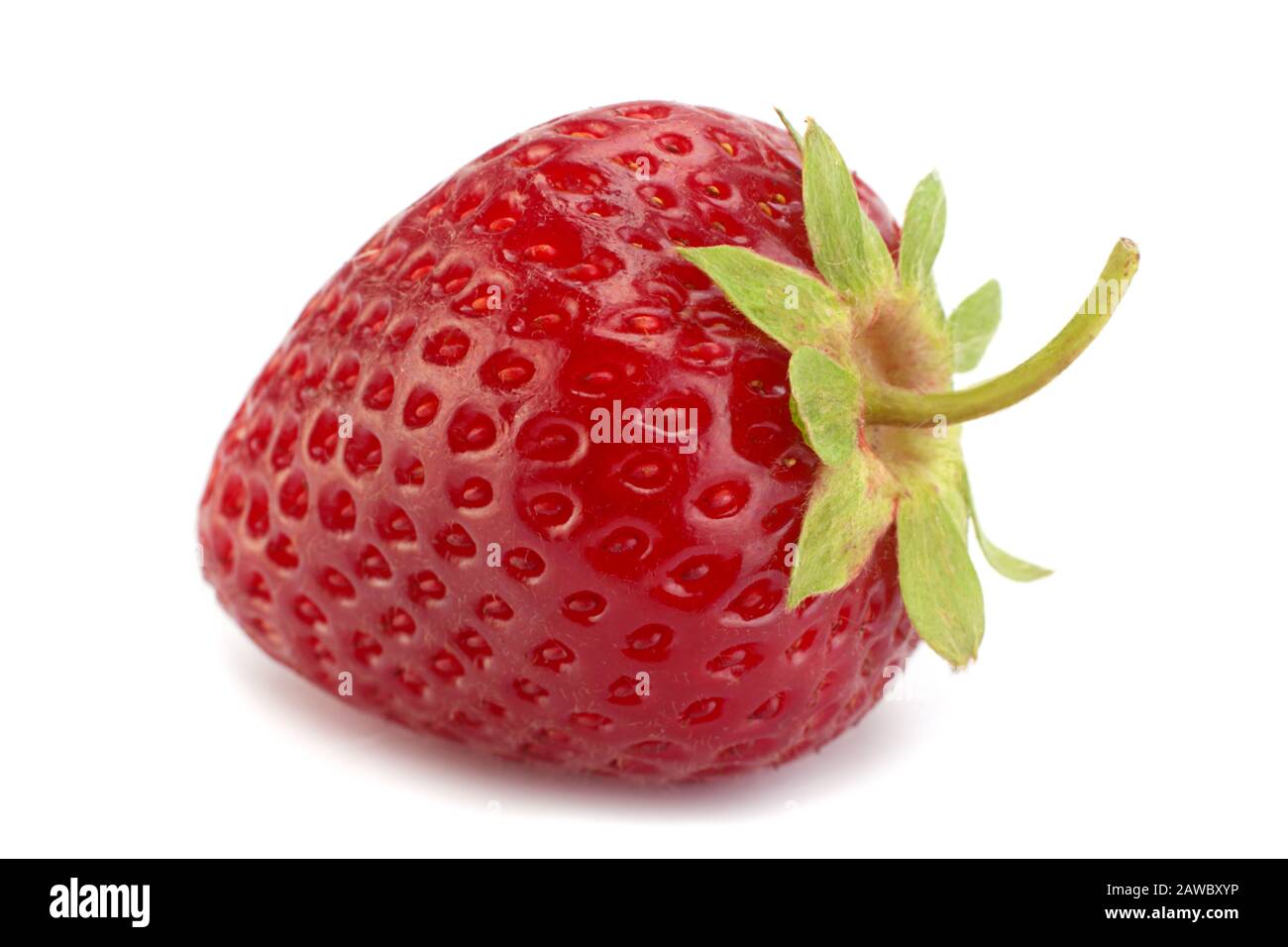 Strawberry fruit closeup isolated on white background Stock Photo - Alamy