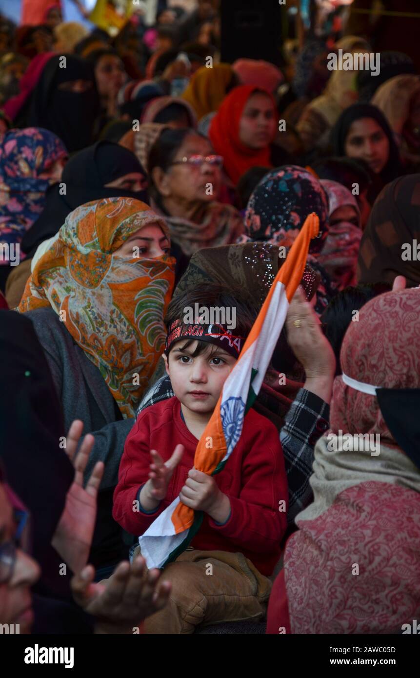 New Delhi, INDIA. January 25, 2020. Women Protest at Shaheen Bagh ...