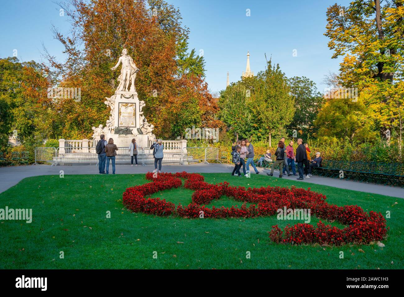 Vienna, Austria 25 November 2019 - Wolfgang Amadeus Mozart Statue in ...