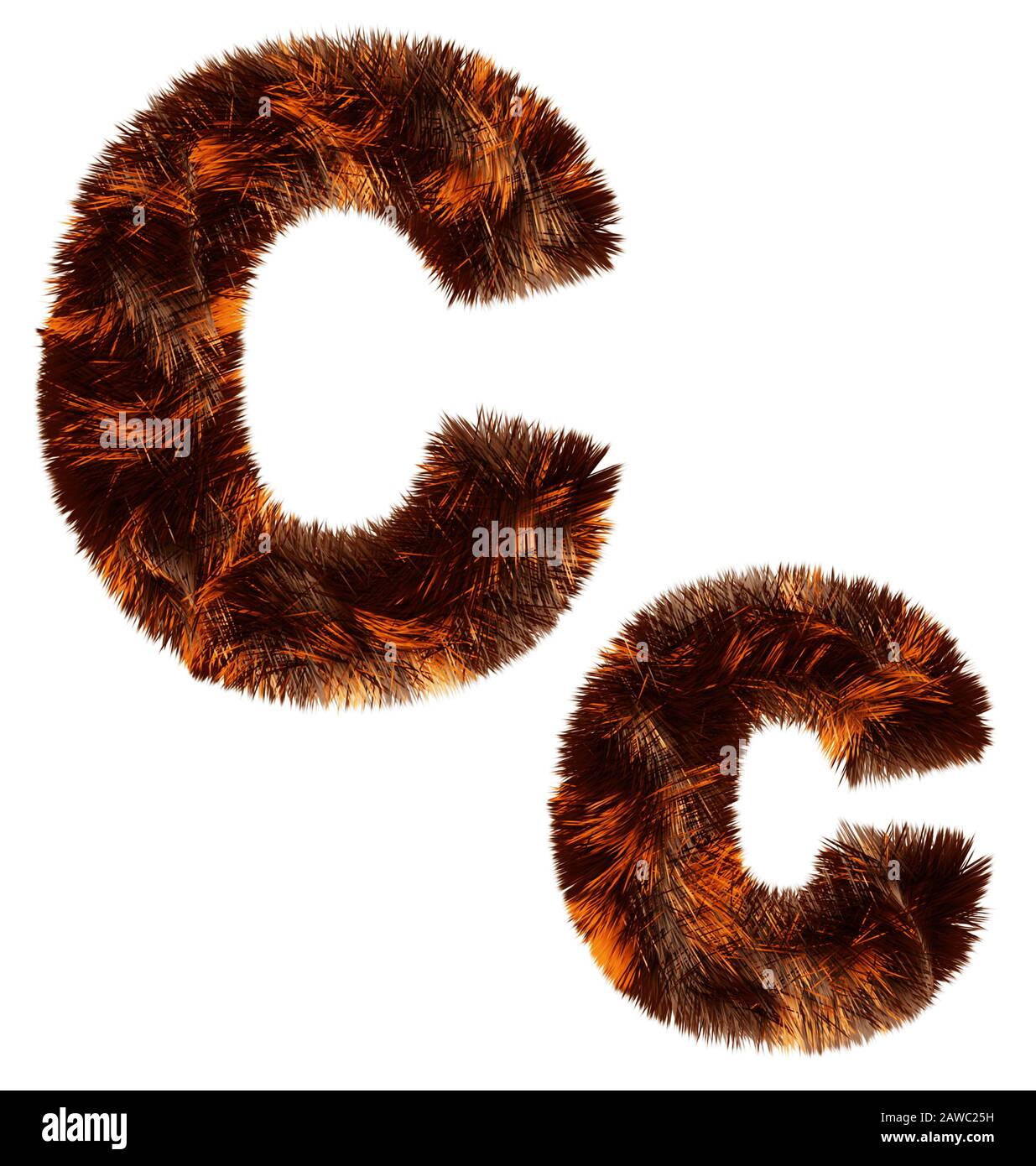 Creative design of animal fur decorative alphabet for multipurpose use ...