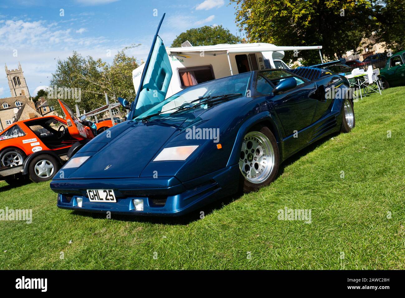 Blue Lamborghini Countach at Stamford classic car show Stock Photo - Alamy