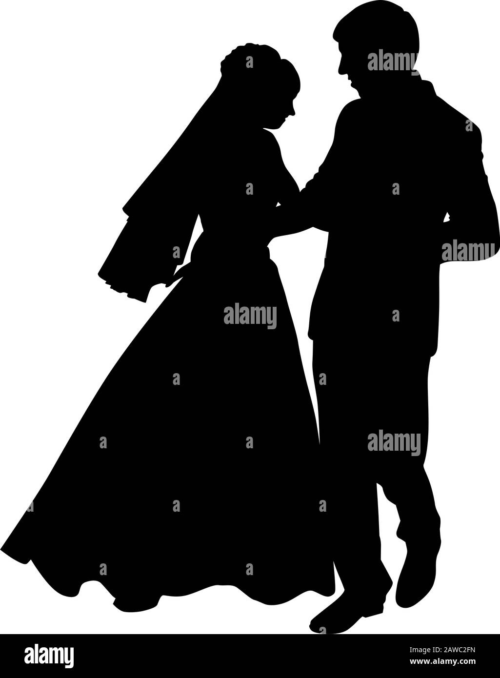 Wedding Couple Dancing Clipart