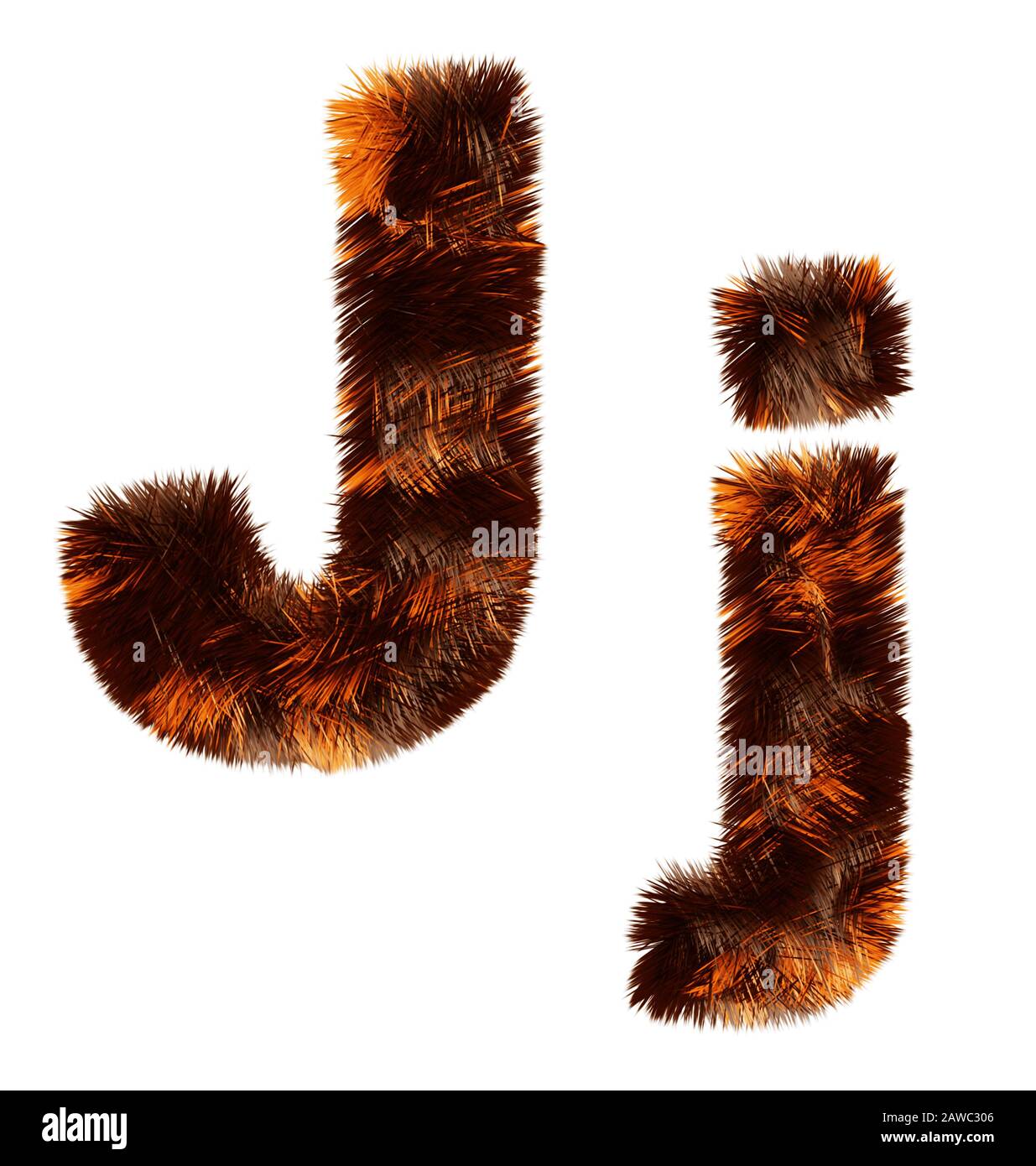 Creative design of animal fur decorative alphabet for multipurpose use ...